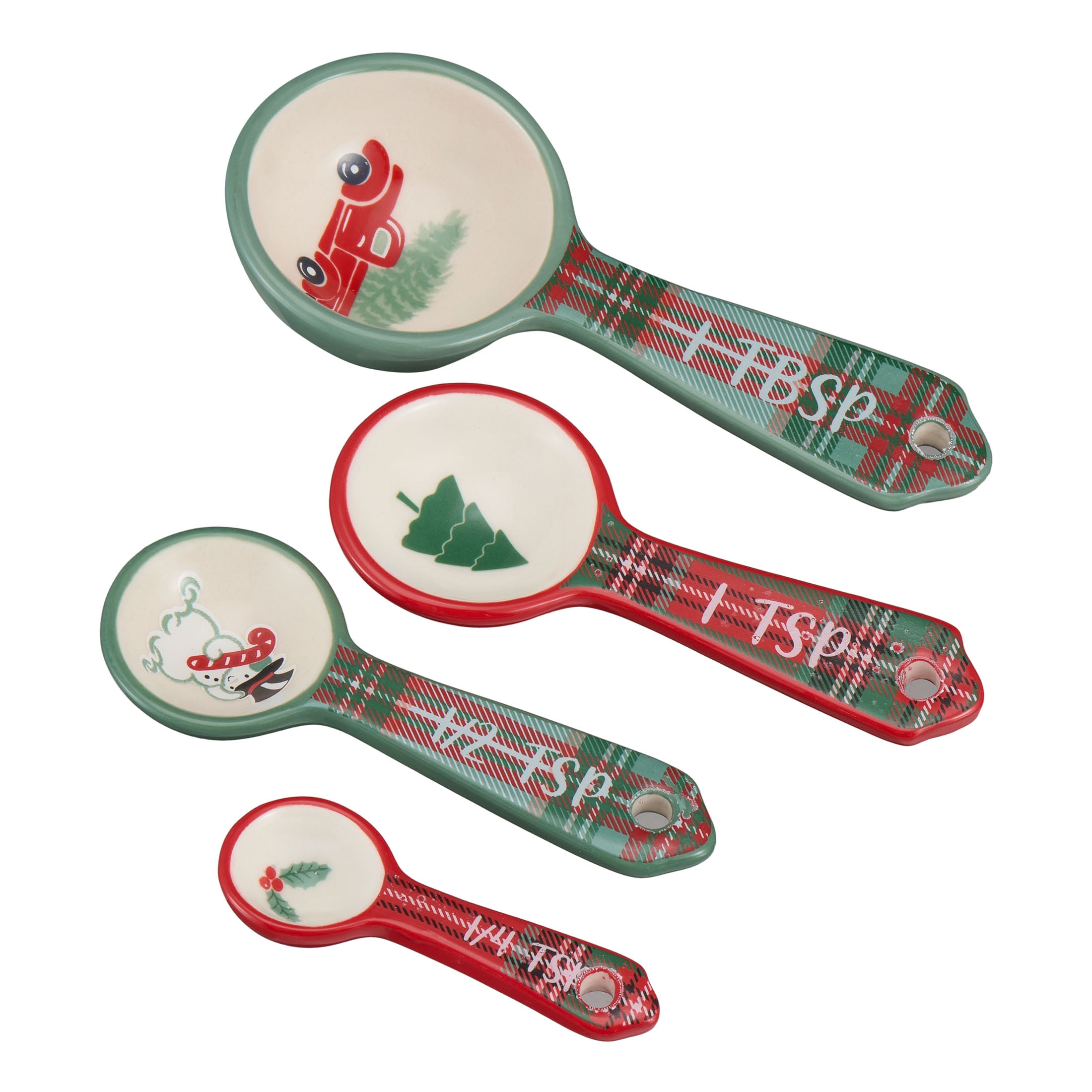 Plaid Stoneware Measuring Spoons Set - 4-Piece - Walmart.com