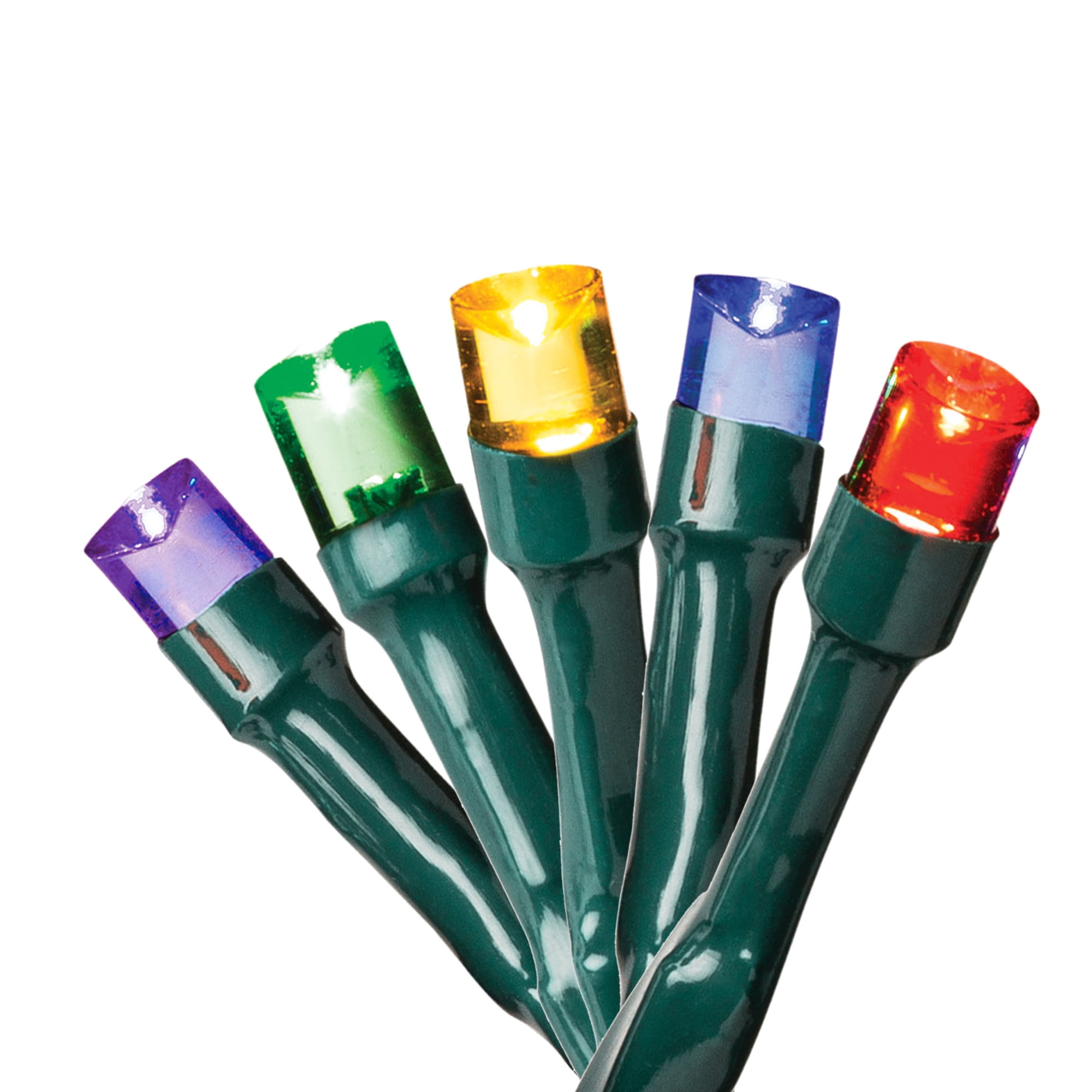 Holiday Time 50-Count Battery-Operated 8-Function Multicolor LED Micro ...