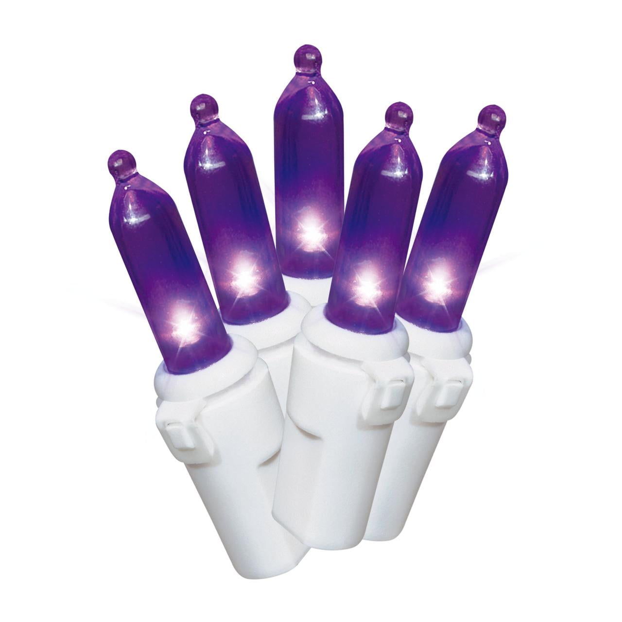Brandclub - Holiday Time 50-Count Purple LED Mini Christmas Lights ...