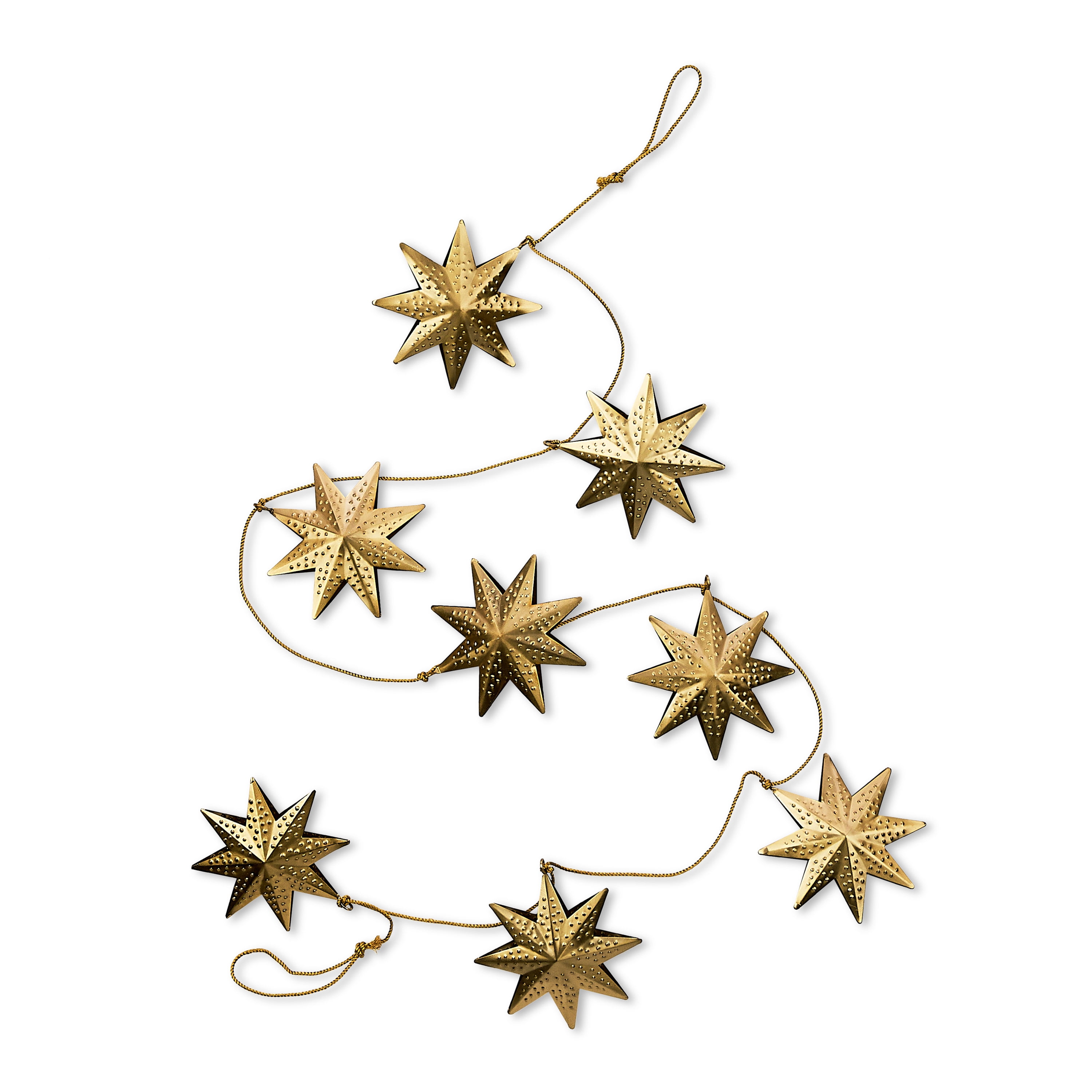 Holiday Time 68" Metal Gold Stars on Rope Garland - Walmart.com