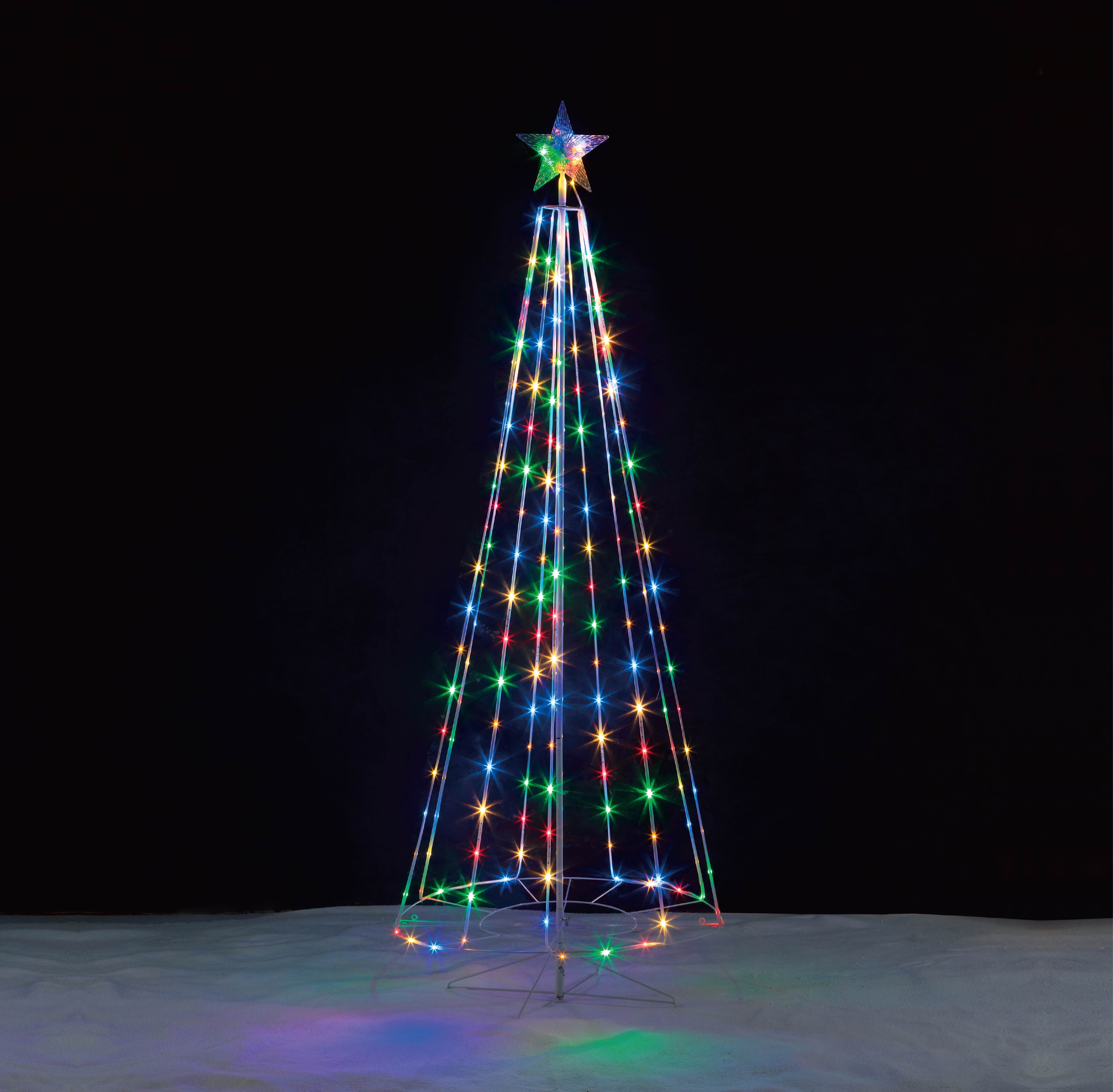 Holiday Time 7ft 8 Function Multi Cone Tree - RGB+WW Colors - Walmart.com