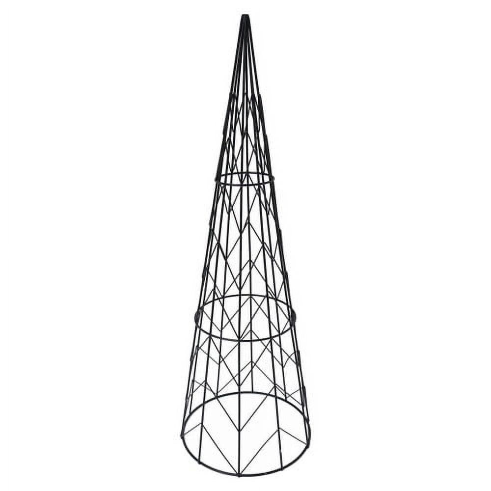 Holiday Time Black Metal Wire Cone Tree Christmas Outdoor Decor, 28Inch ...
