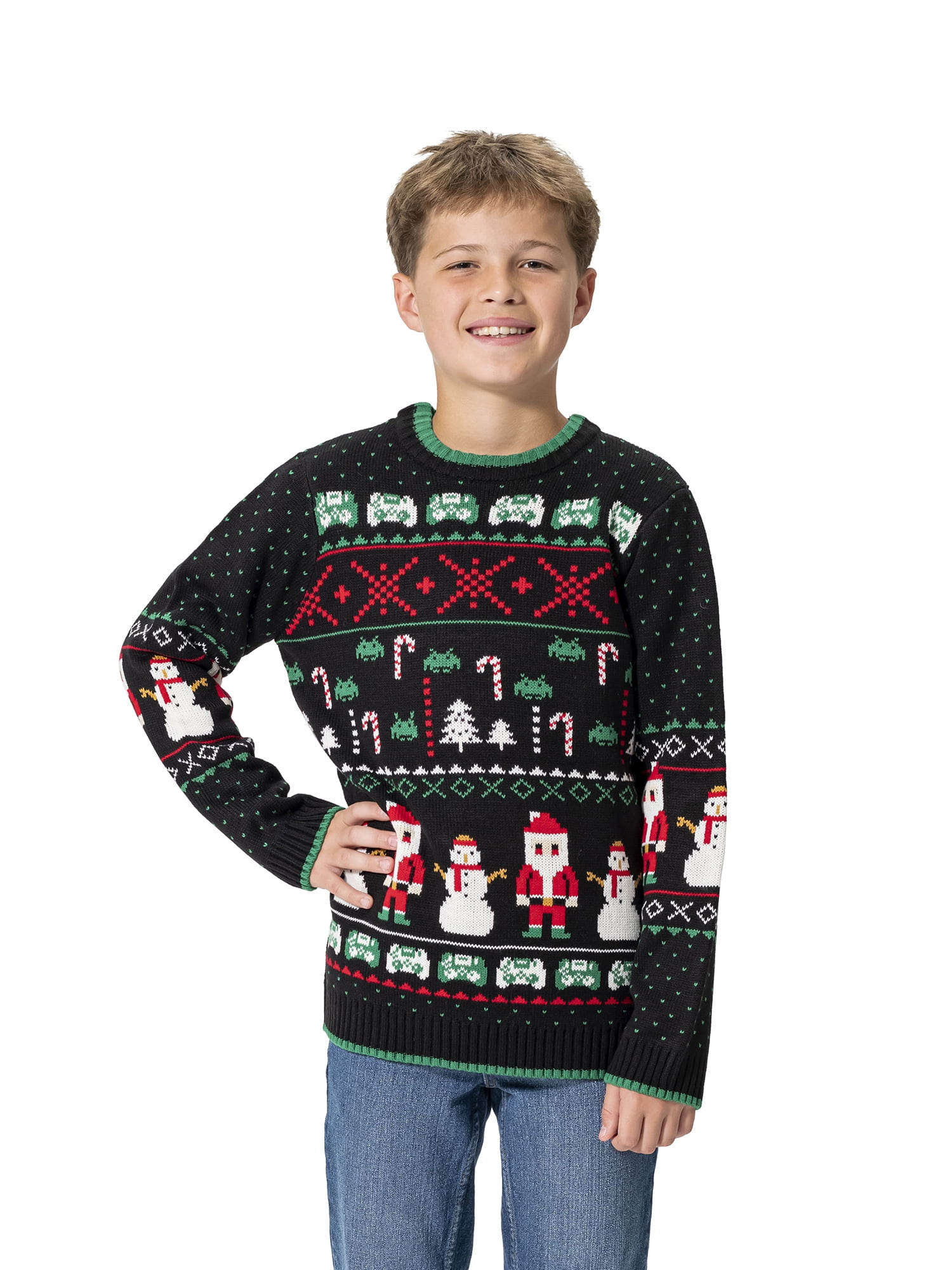 Holiday Time Boys Christmas Sweater, Sizes 4-18 & Husky - Walmart.com