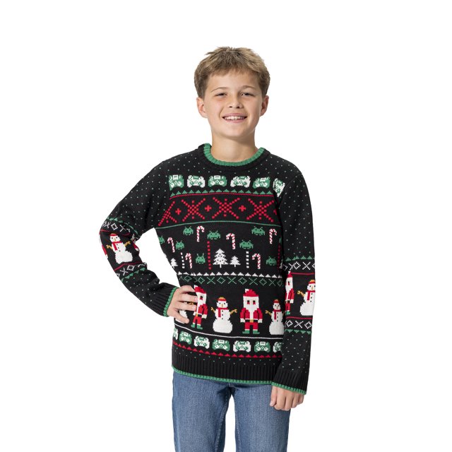 Holiday Time Boys Christmas Sweater, Sizes 4-18 & Husky - Walmart.com