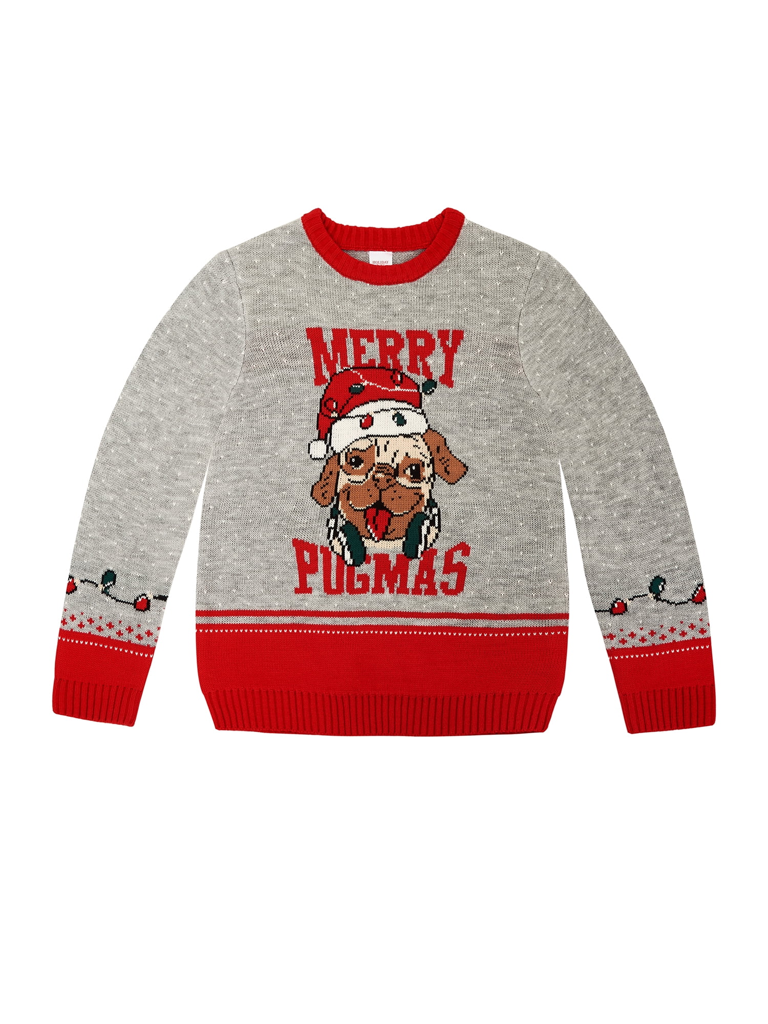 Holiday Time Boys Christmas Sweater, Sizes 4-18 & Husky - Walmart.com