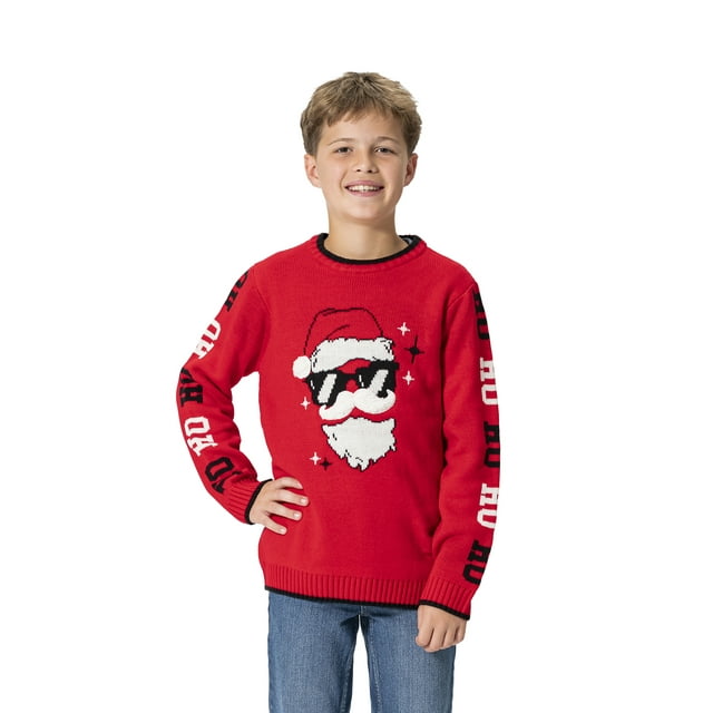 Holiday Time Boys Christmas Sweater, Sizes 4-18 & Husky - Walmart.com