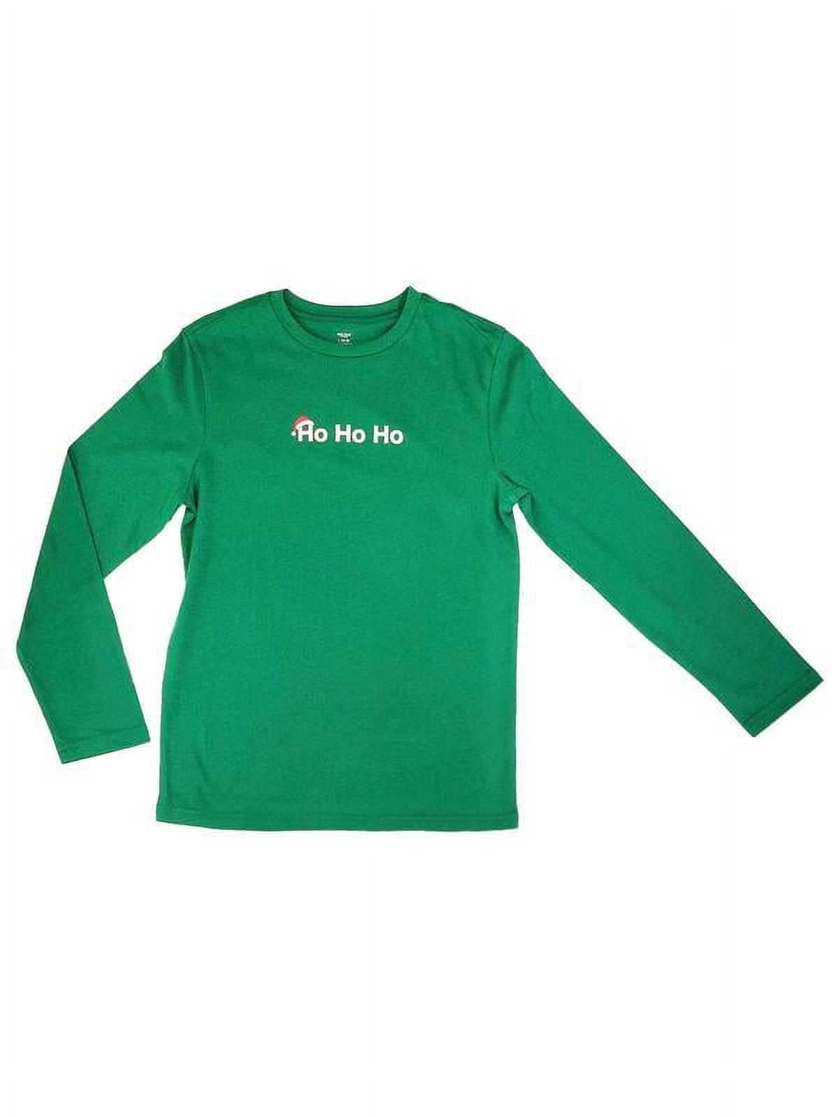 Holiday Time Boys Long Sleeve Christmas T-Shirt, Sizes 10-14 & Husky ...
