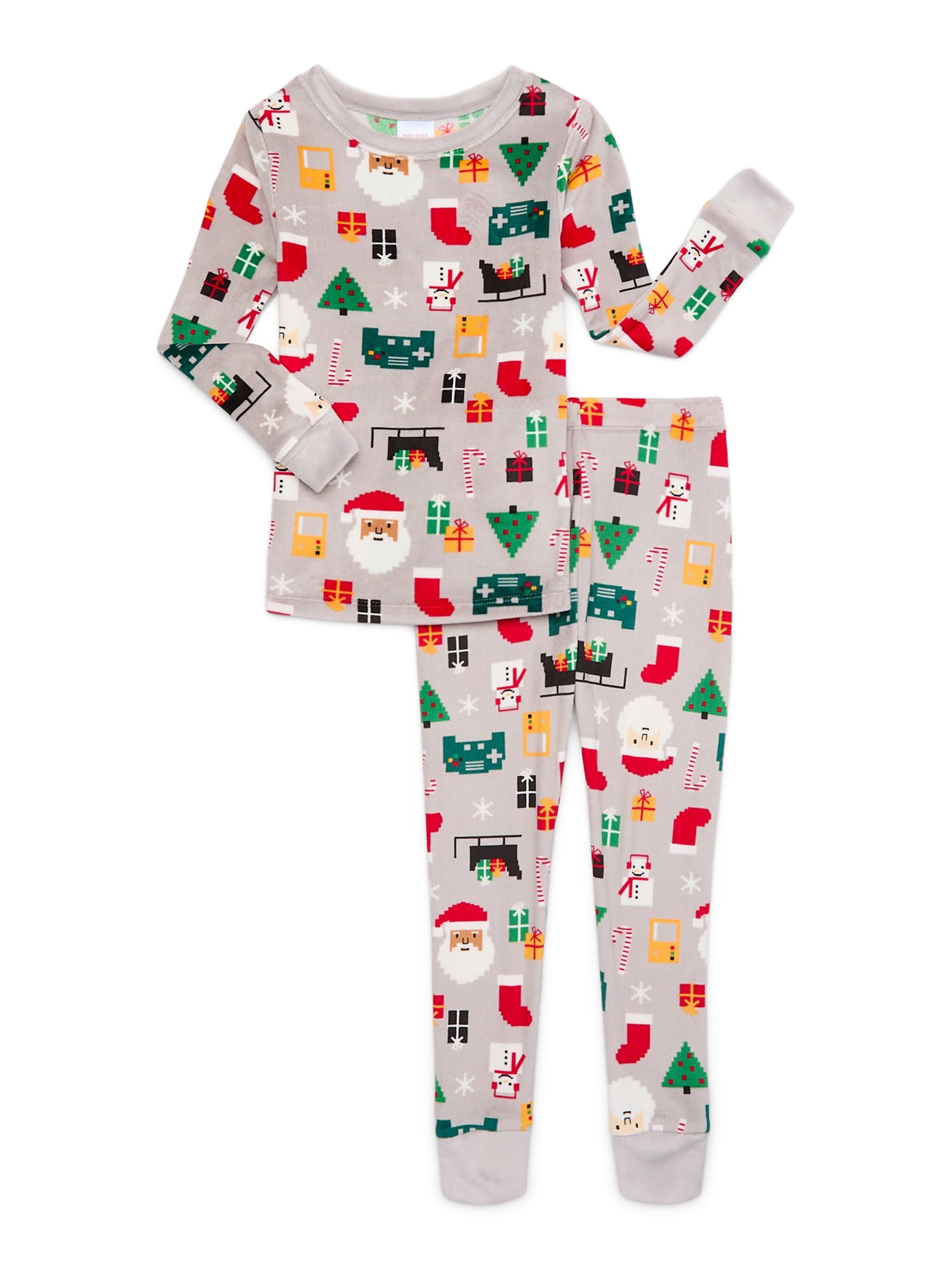 Holiday Time Boys Tight Fit Gamer Pajamas Set, 2-Piece, Sizes 4-10 ...