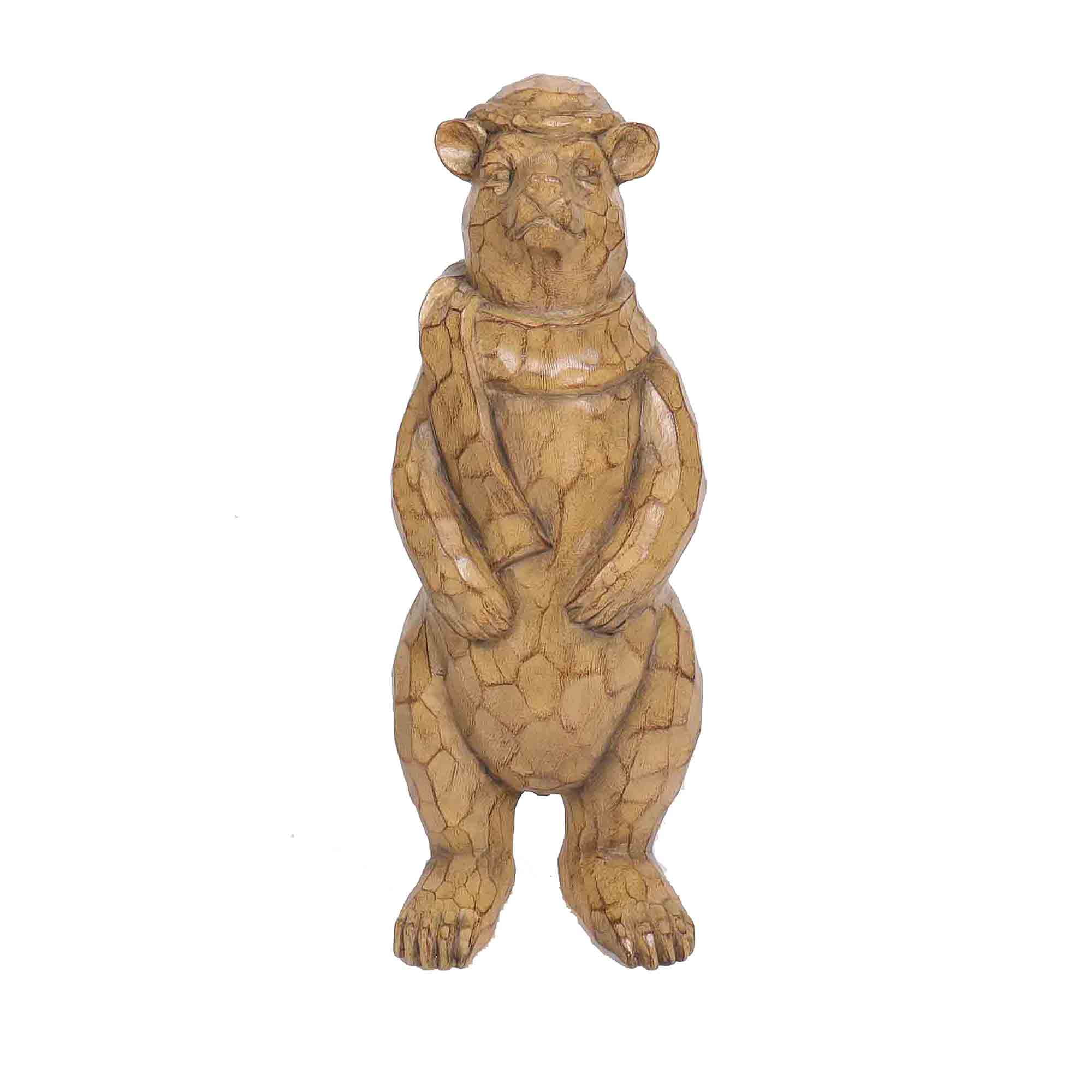 Holiday Time Brown Bear Christmas Tabletop Decoration, 15.63 inch ...
