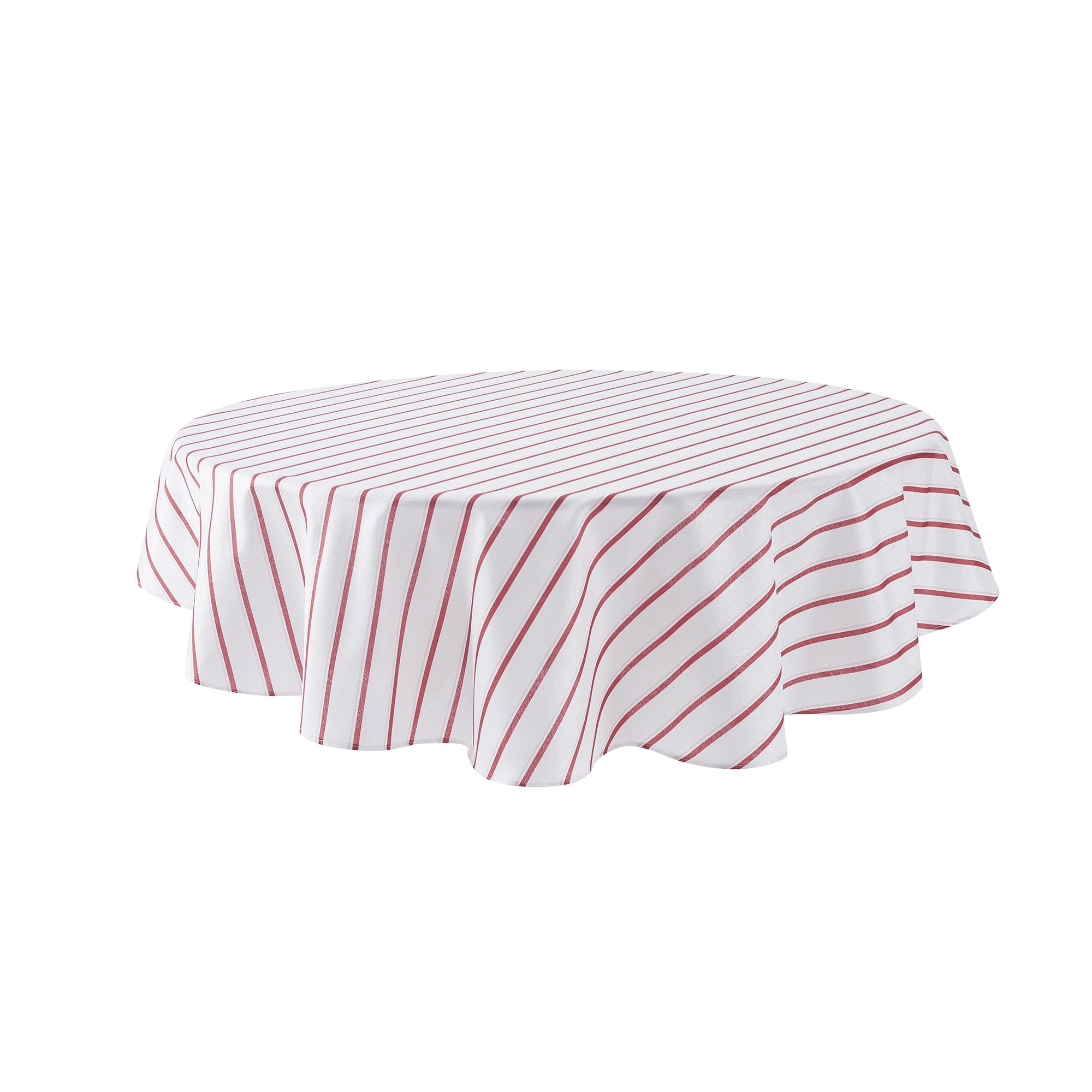 Holiday Time Christmas Candy Cane Stripe Fabric Tablecloth, Festive ...
