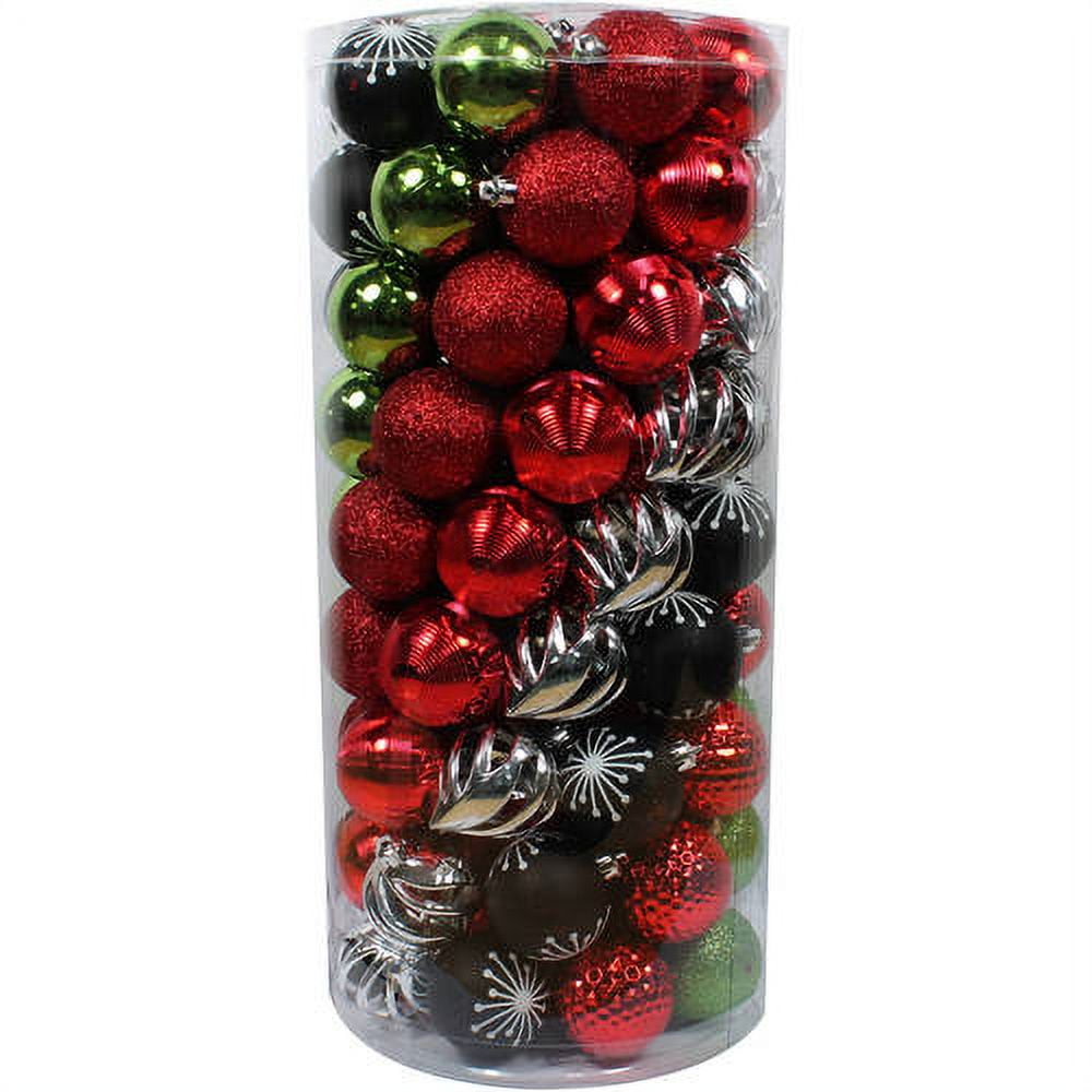 Holiday Time Christmas Ornaments Shatterproof, Set of 101 - Walmart.com