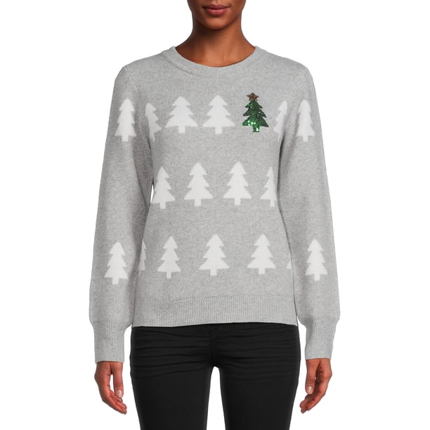 Holiday Time Crewneck Christmas Sweater - Walmart Business Supplies