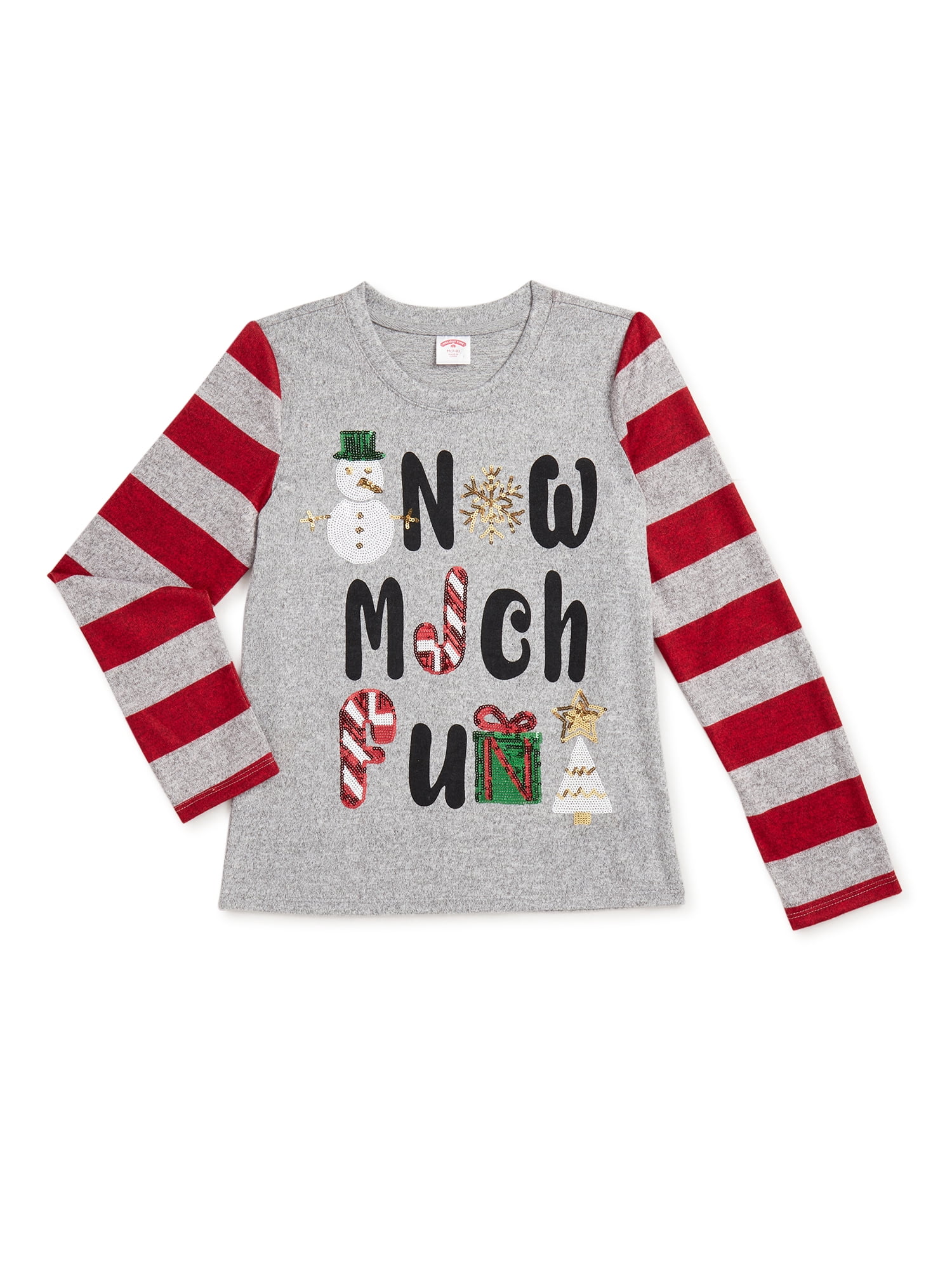 Holiday Time Girls Embellished Christmas Sweater, Sizes 4-18 & Plus ...