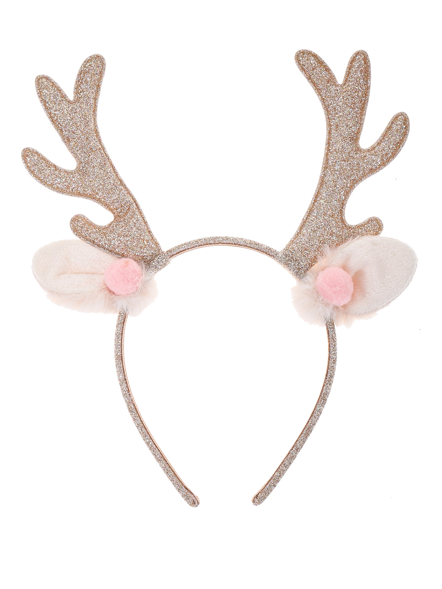 Holiday Time Glittery Gold Antler Head Bopper, 1 Piece - Walmart.com