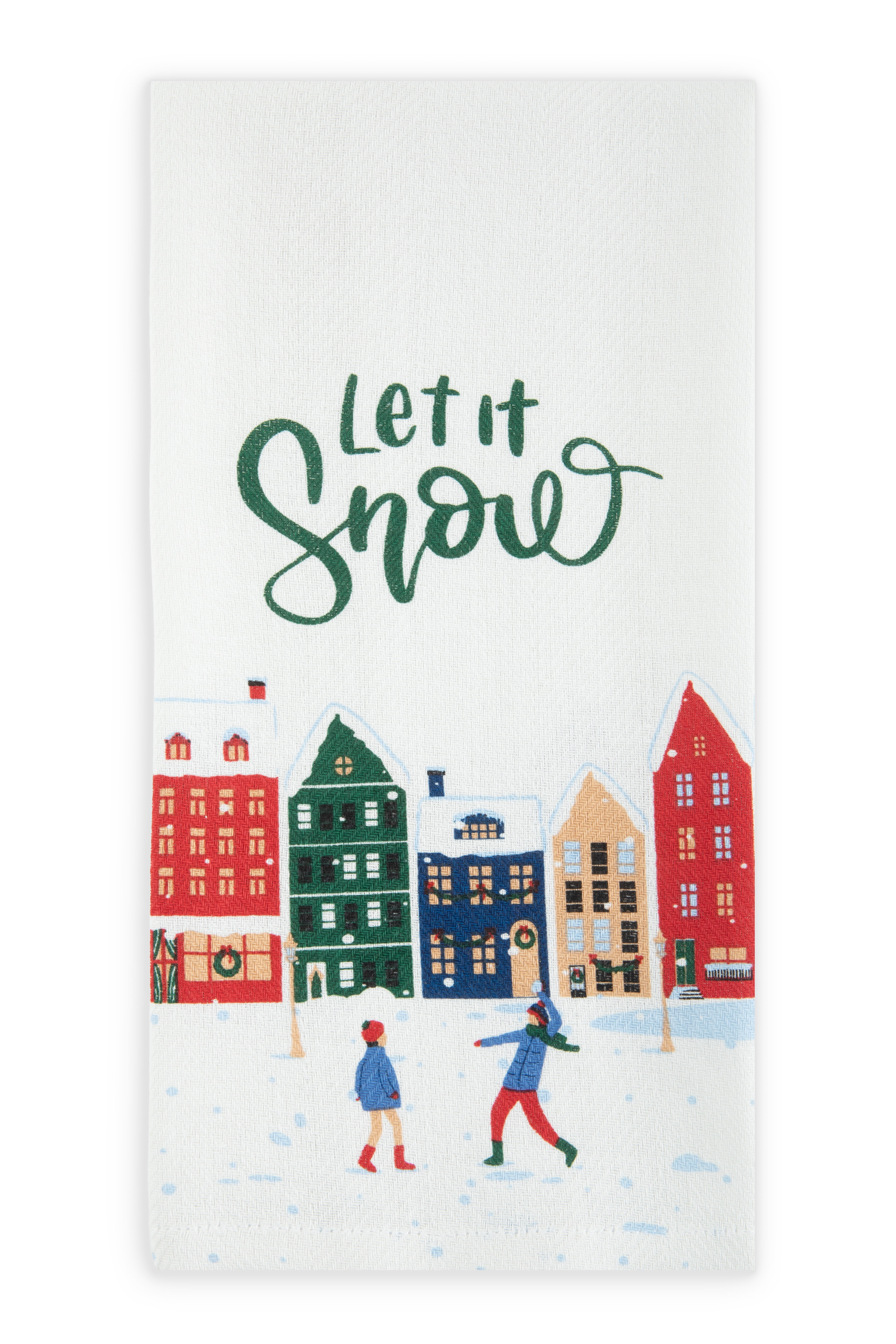 Holiday Time Kitchen Towel Winter Town - Walmart.com