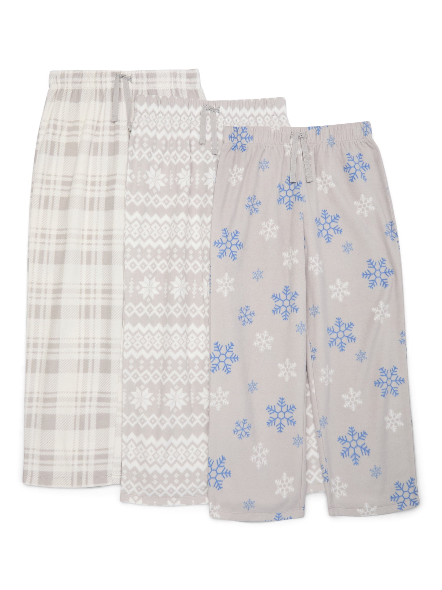 Holiday Time Girls Christmas Pajama Pants 3-Pack, Sizes 4-18, Fair Isle ...