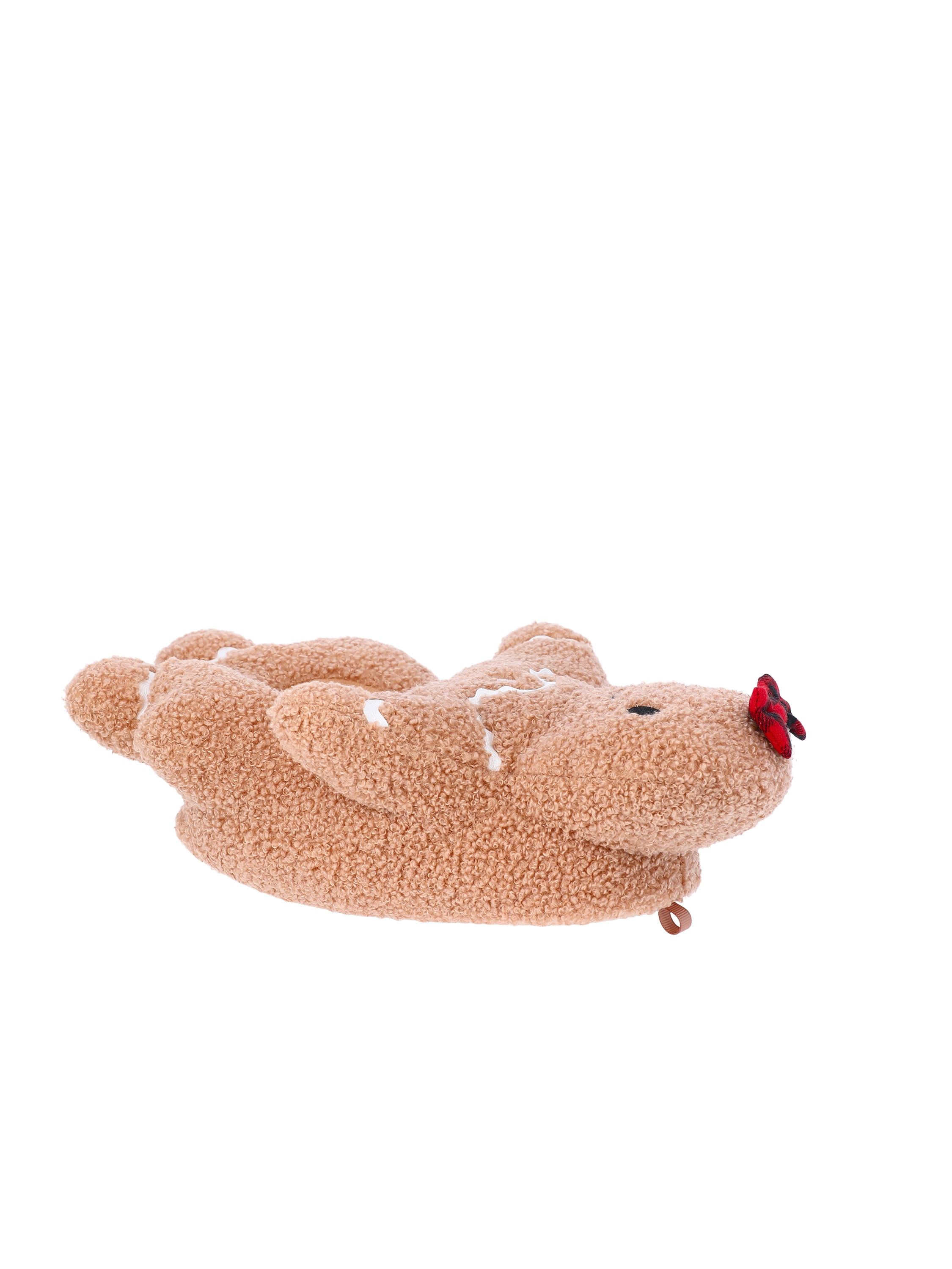 Holiday Time Boys and Girls Plush Gingerbread Slippers - Walmart.com