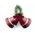 Holiday Time Large Dark Red Plaid Double Bell - Walmart.com