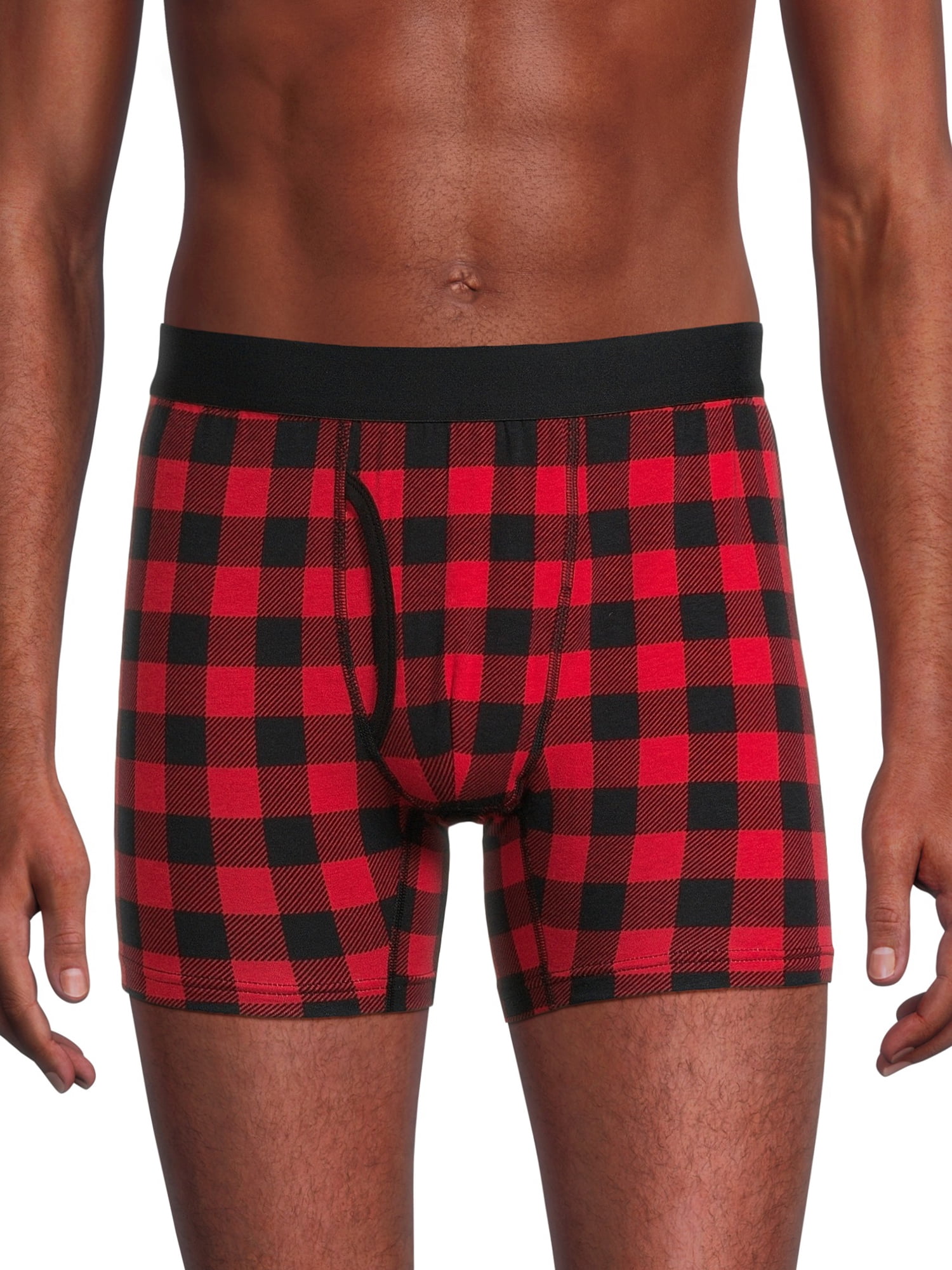 Holiday Time Men's Holiday Print Stretch Boxer Briefs, Sizes S-XL ...