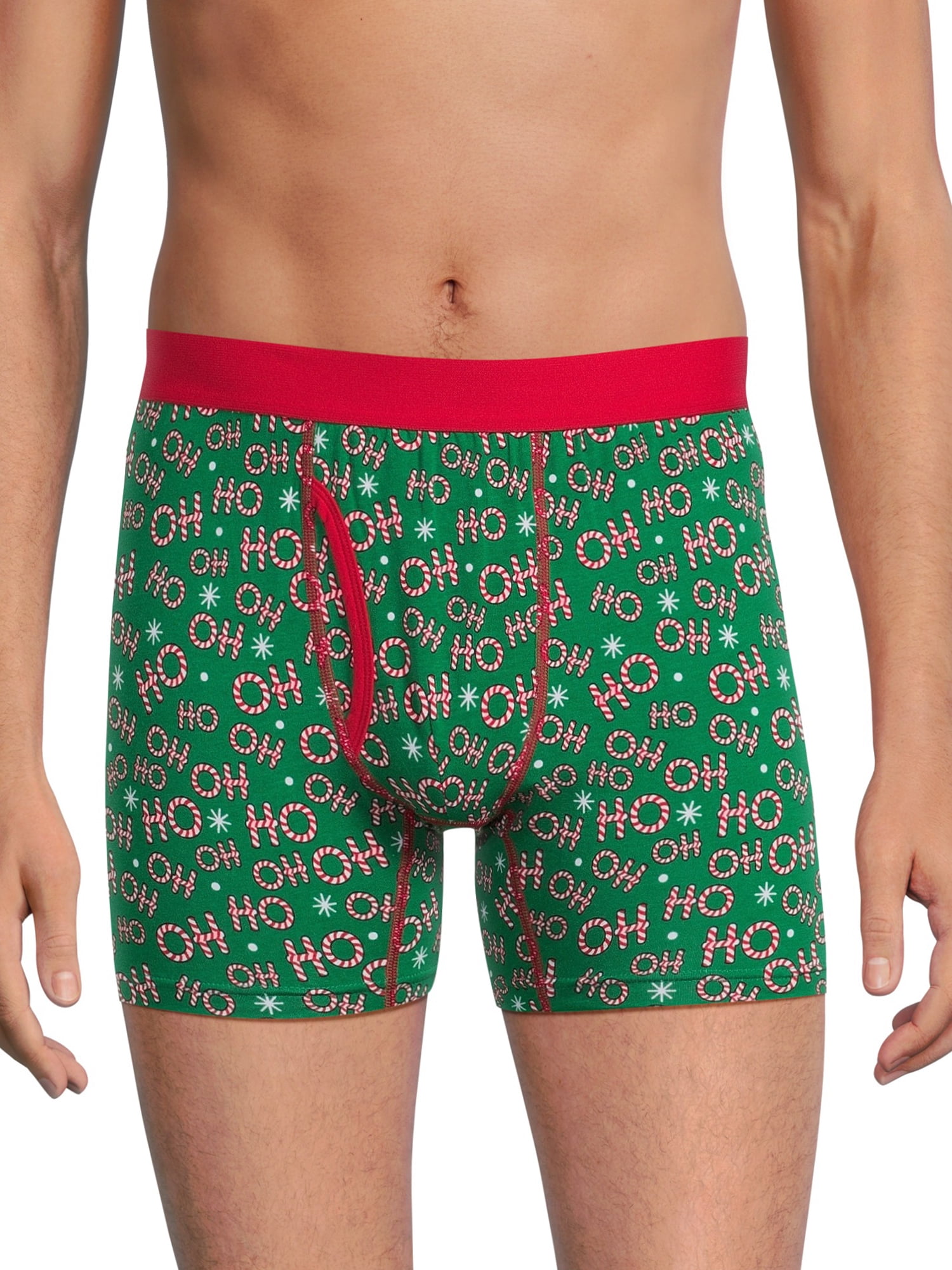 Holiday Time Mens Holiday Print Stretch Boxer Briefs Sizes S Xl