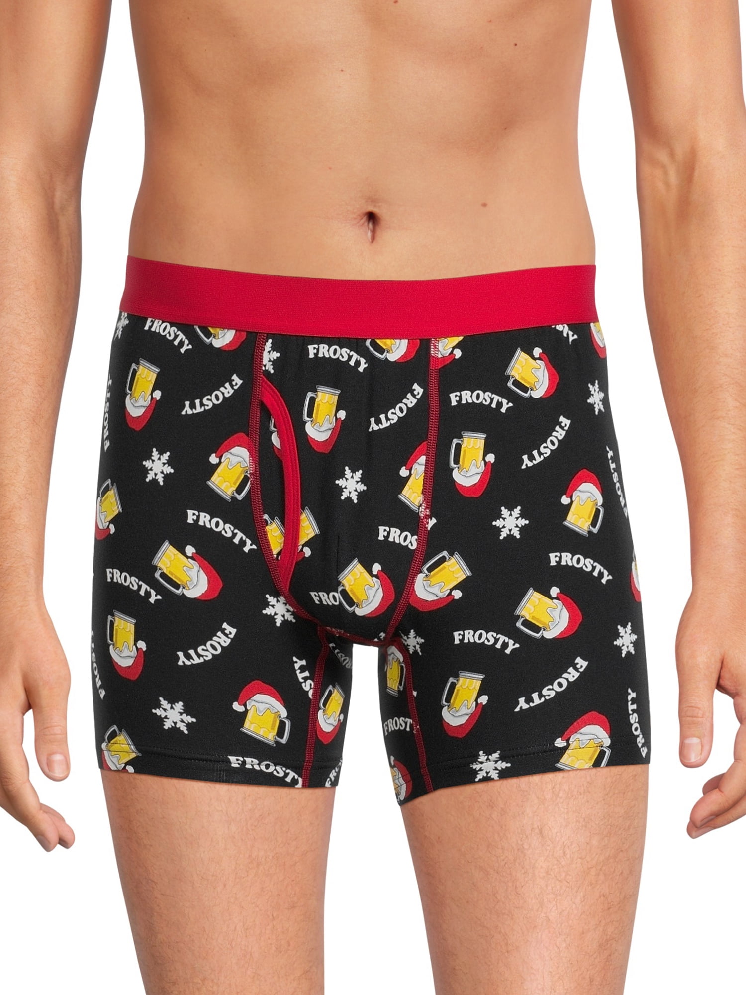 Holiday Time Men's Holiday Print Stretch Boxer Briefs, Sizes S-XL ...