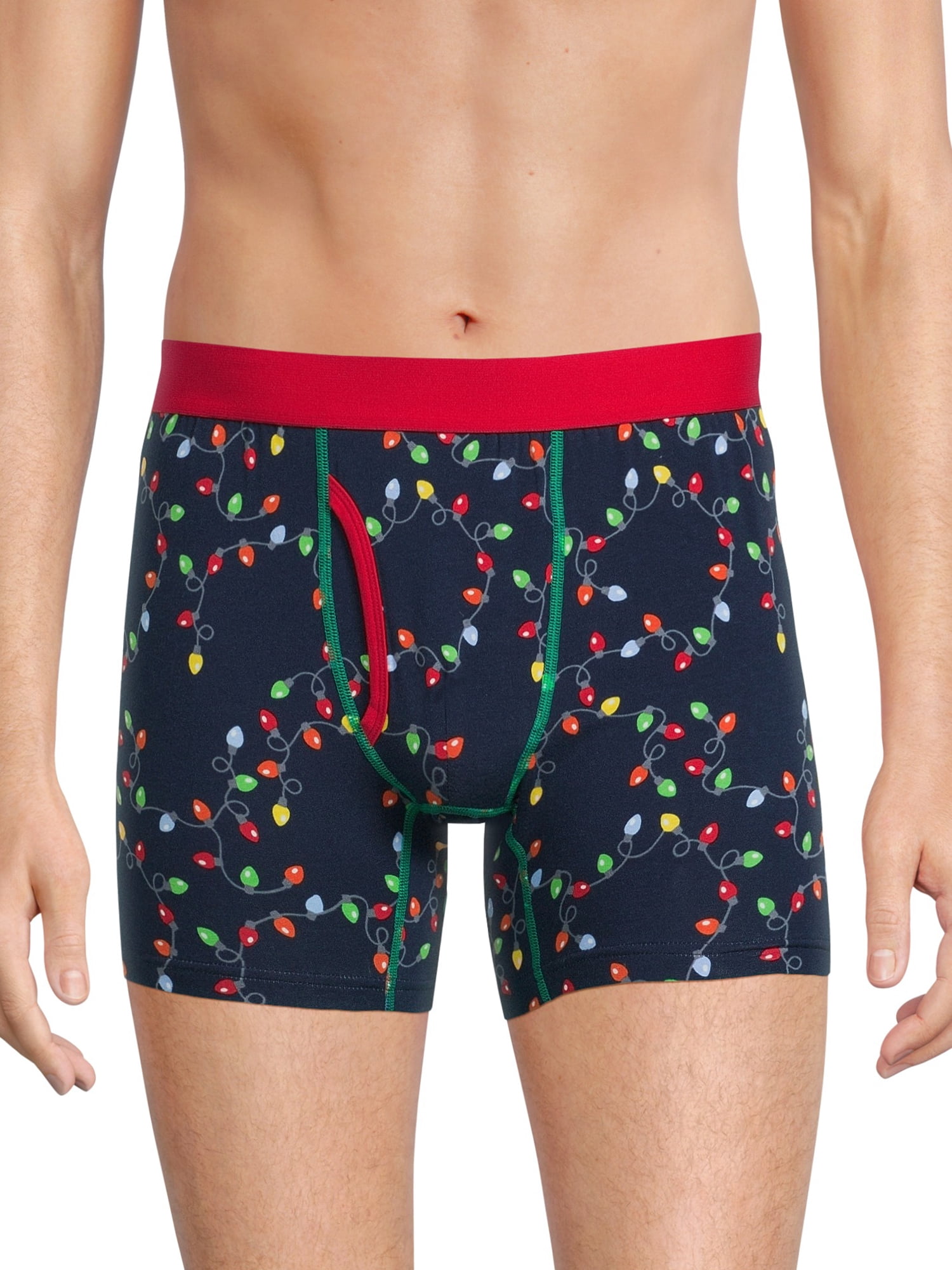 Holiday Time Men's Holiday Print Stretch Boxer Briefs, Sizes S-XL ...