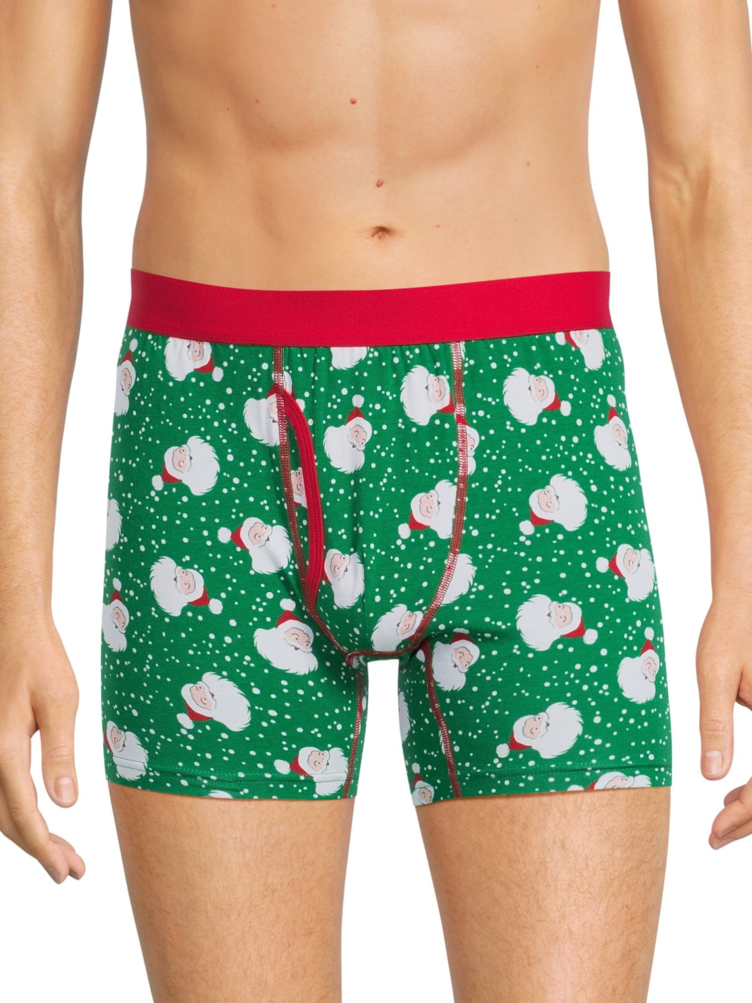 Holiday Time Men's Holiday Print Stretch Boxer Briefs, Sizes S-XL ...