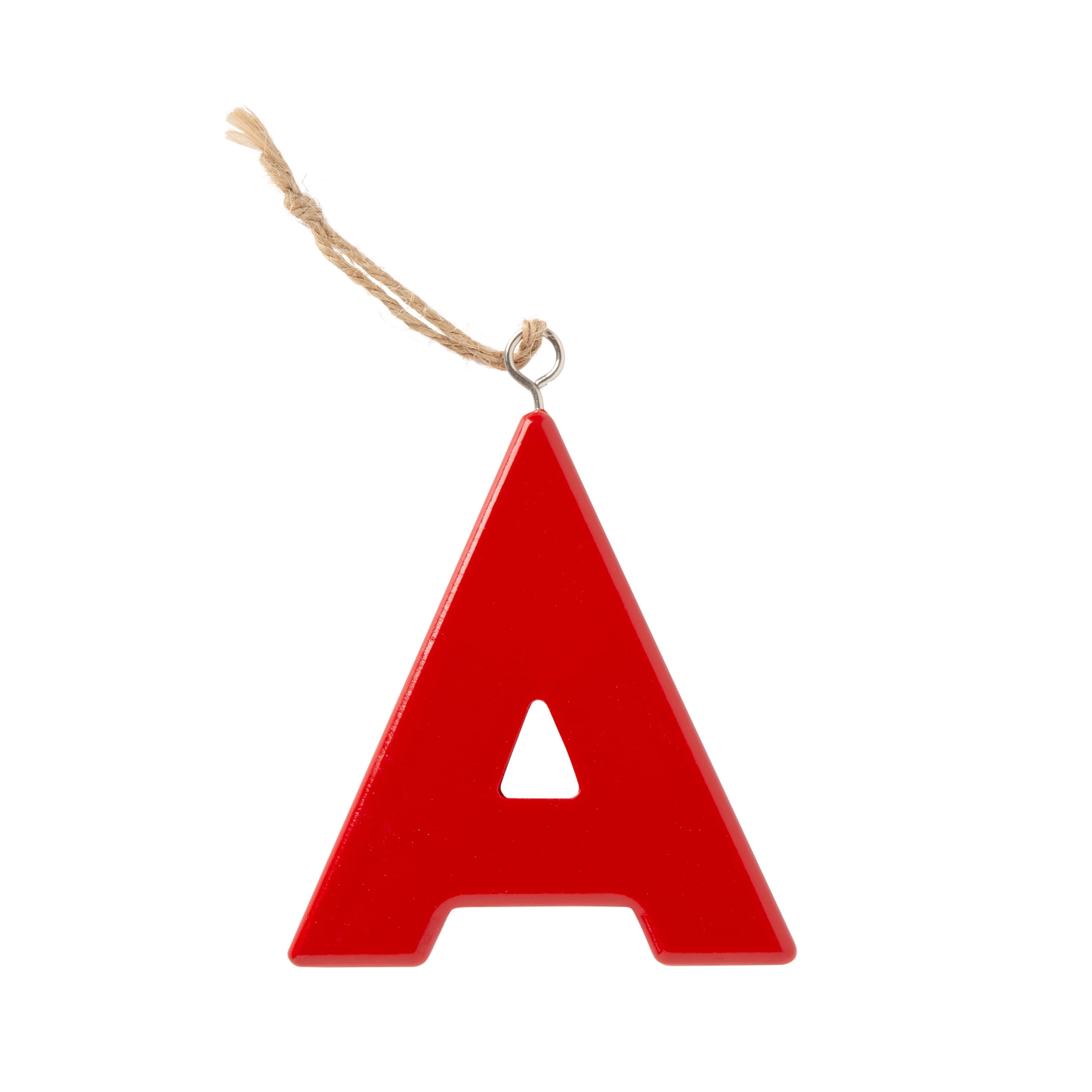 Shiny Red Monogram Letter Christmas Ornament, A, 3.5 in, by Holiday ...