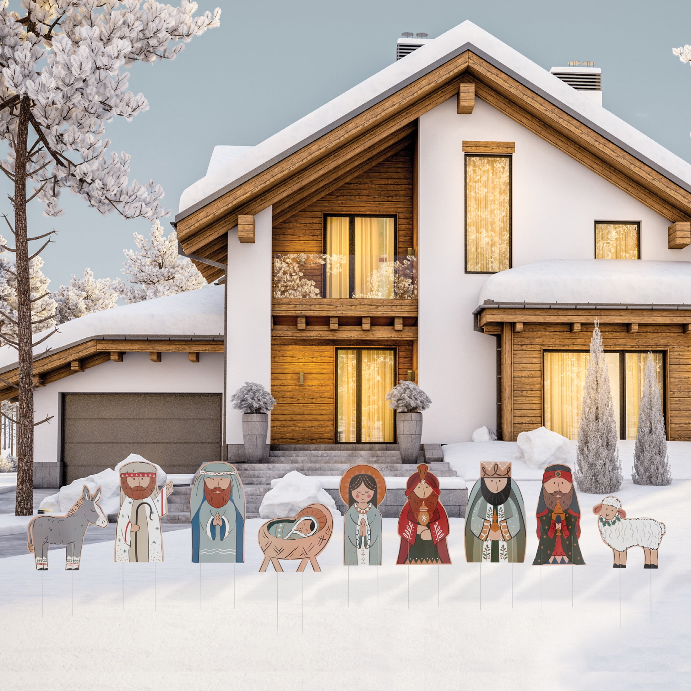 Holiday Time Nativity Yard Sign. - Walmart Business Supplies