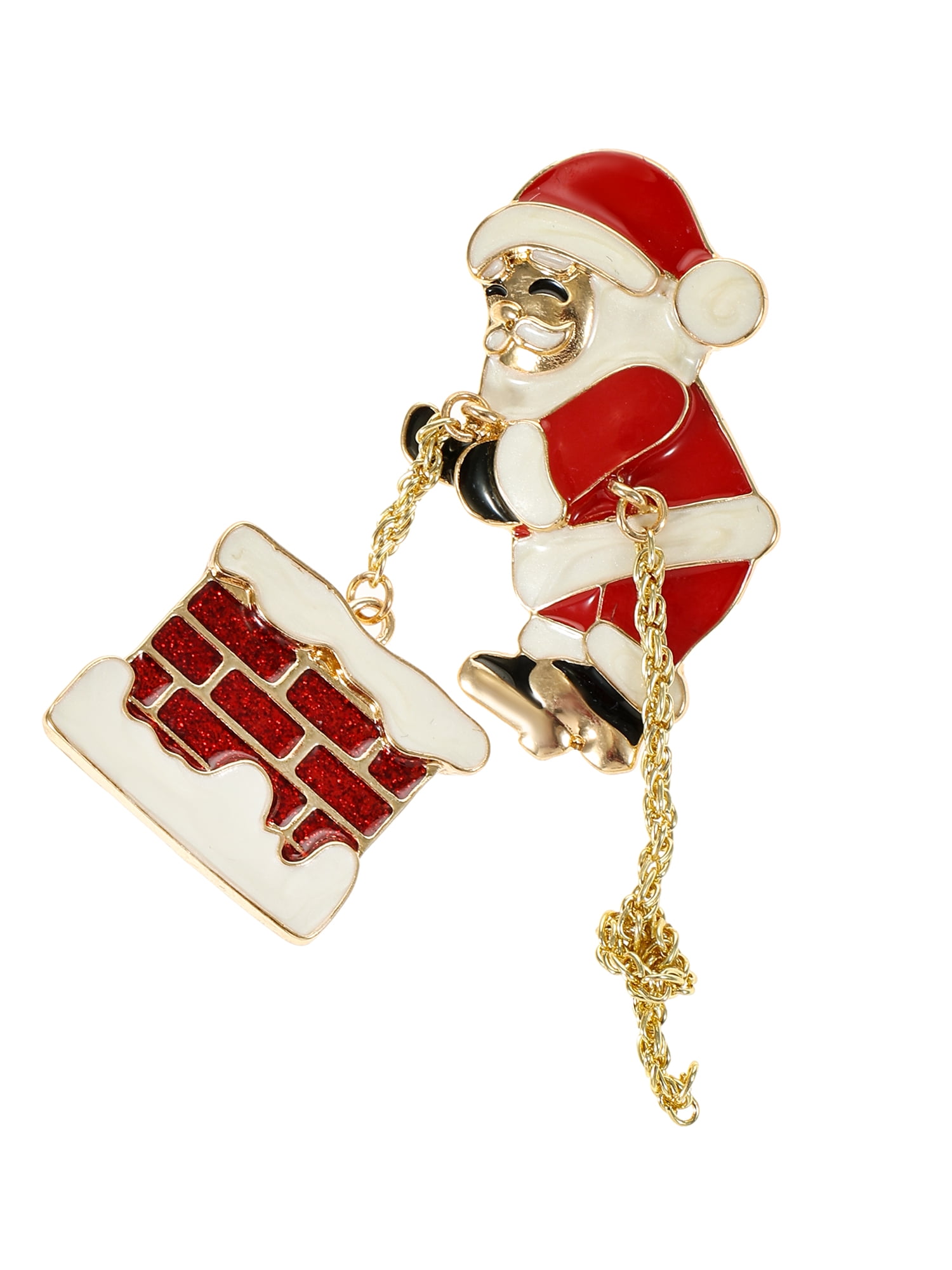 Holiday Time Playful Santa Brooch, 1 Piece - Walmart.com