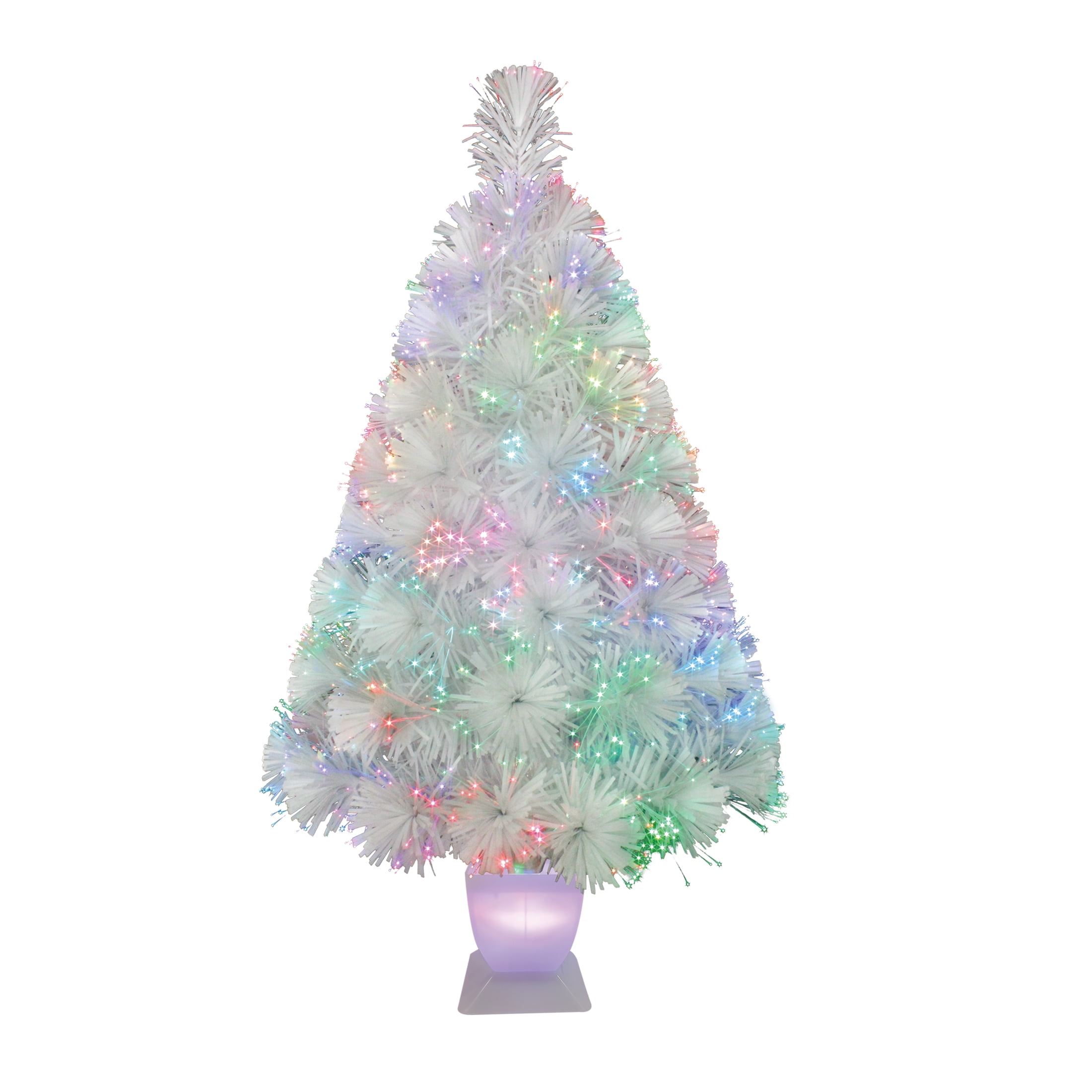 32-Inch Prelit White Fiber Optic Christmas Tree, by Holiday Time - Walmart Business Supplies