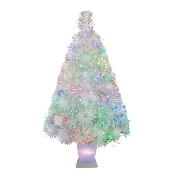 Casafield 15-Inch Pre-Lit Hand Painted Christmas Tree, 128 Multi-Color ...
