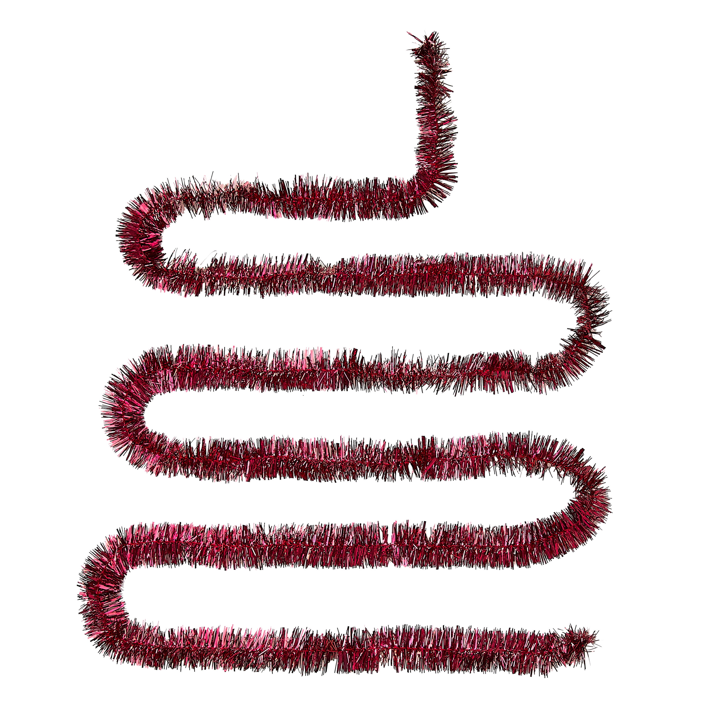 Tinsel Christmas Garland, Red, 12', by Holiday Time - Walmart.com