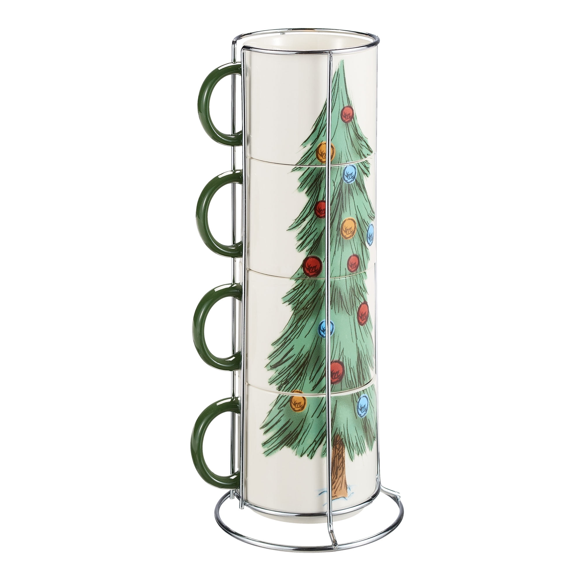 Holiday Time Rock Around The Christmas Tree Holiday Stacking Stoneware ...