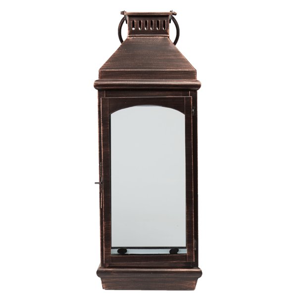 Holiday Time Rustic Metal Lantern, 24" - Walmart Business Supplies