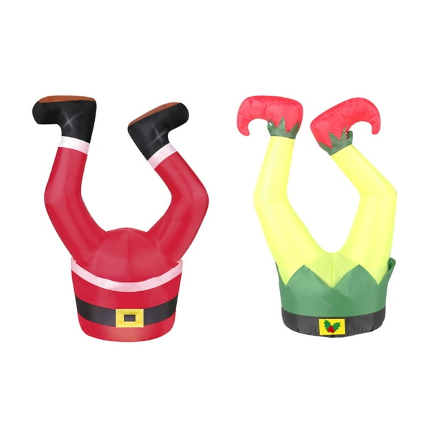 Holiday Time Santa Legs & Elf Legs Inflatable 3.5' - Walmart Business ...