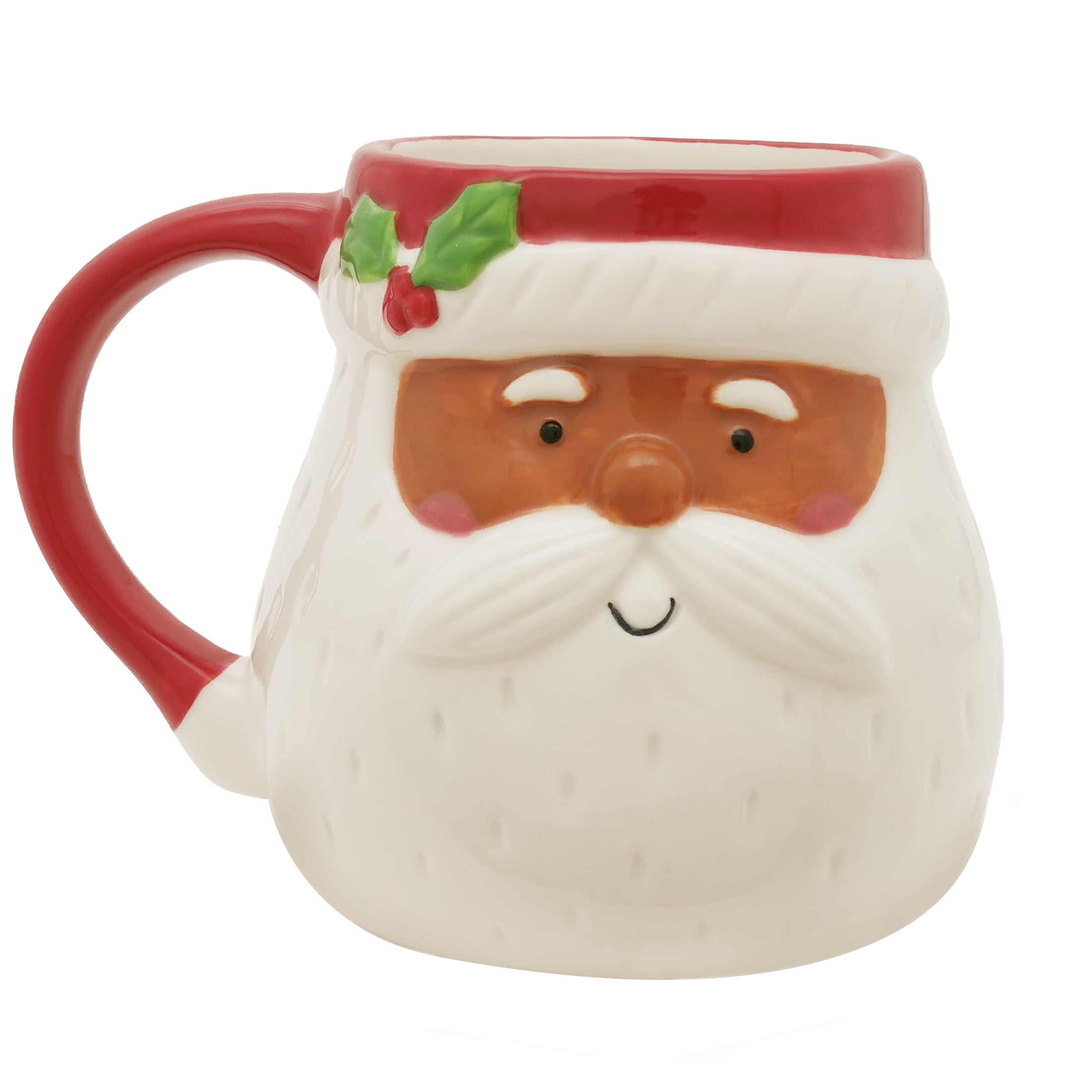 Holiday Time Santa Mug - Festive African American Santa Claus Mug ...
