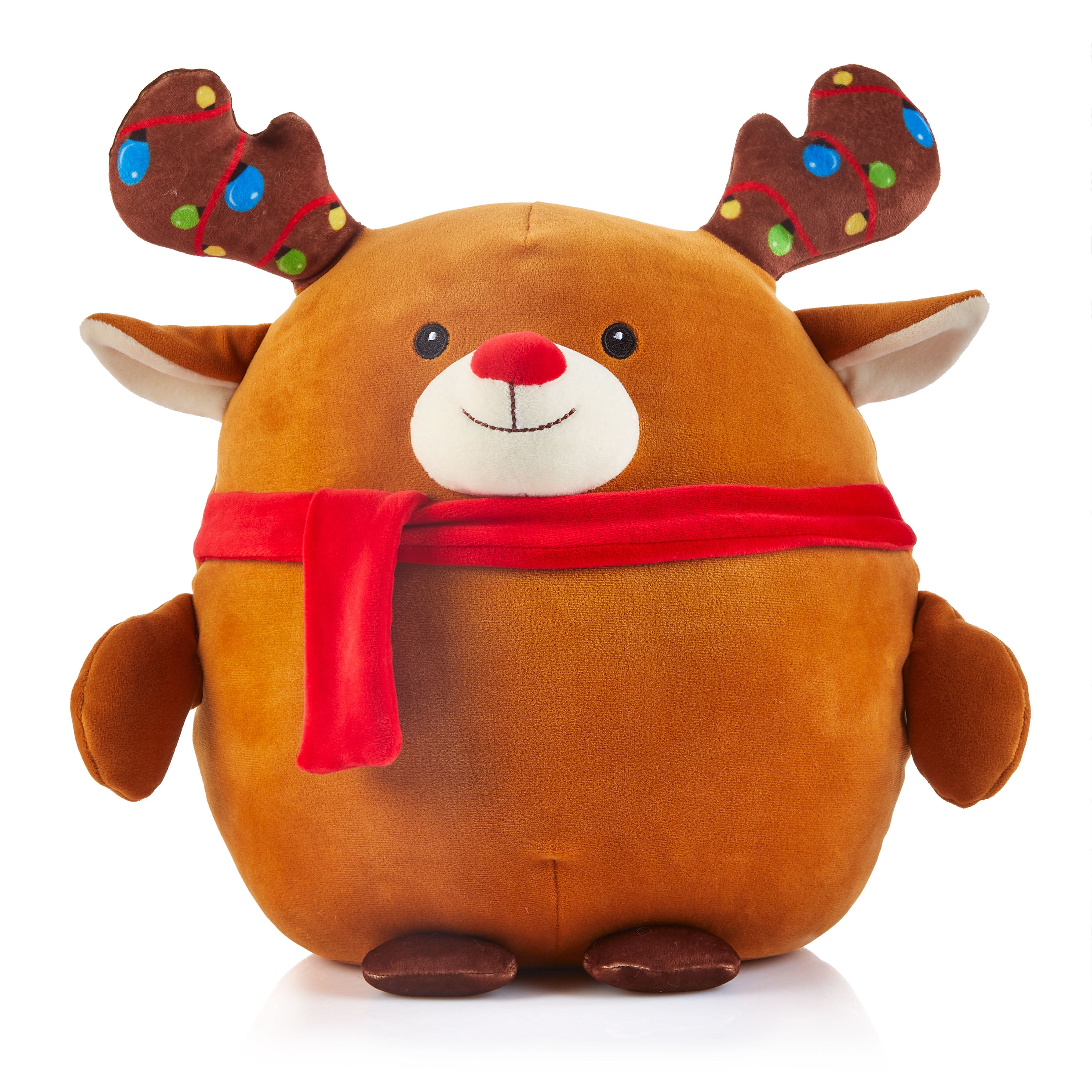 Brandclub - Holiday Time Soft Round Reindeer Plush, 12"