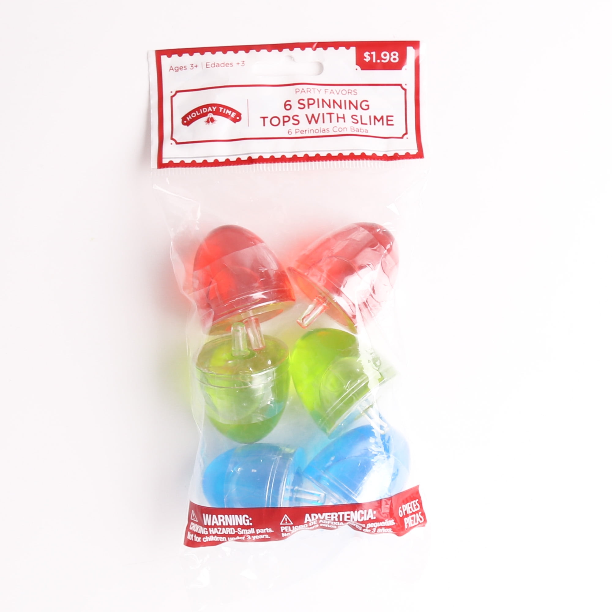 Holiday Time Spin Top Slime, 6 Pieces - Walmart.com