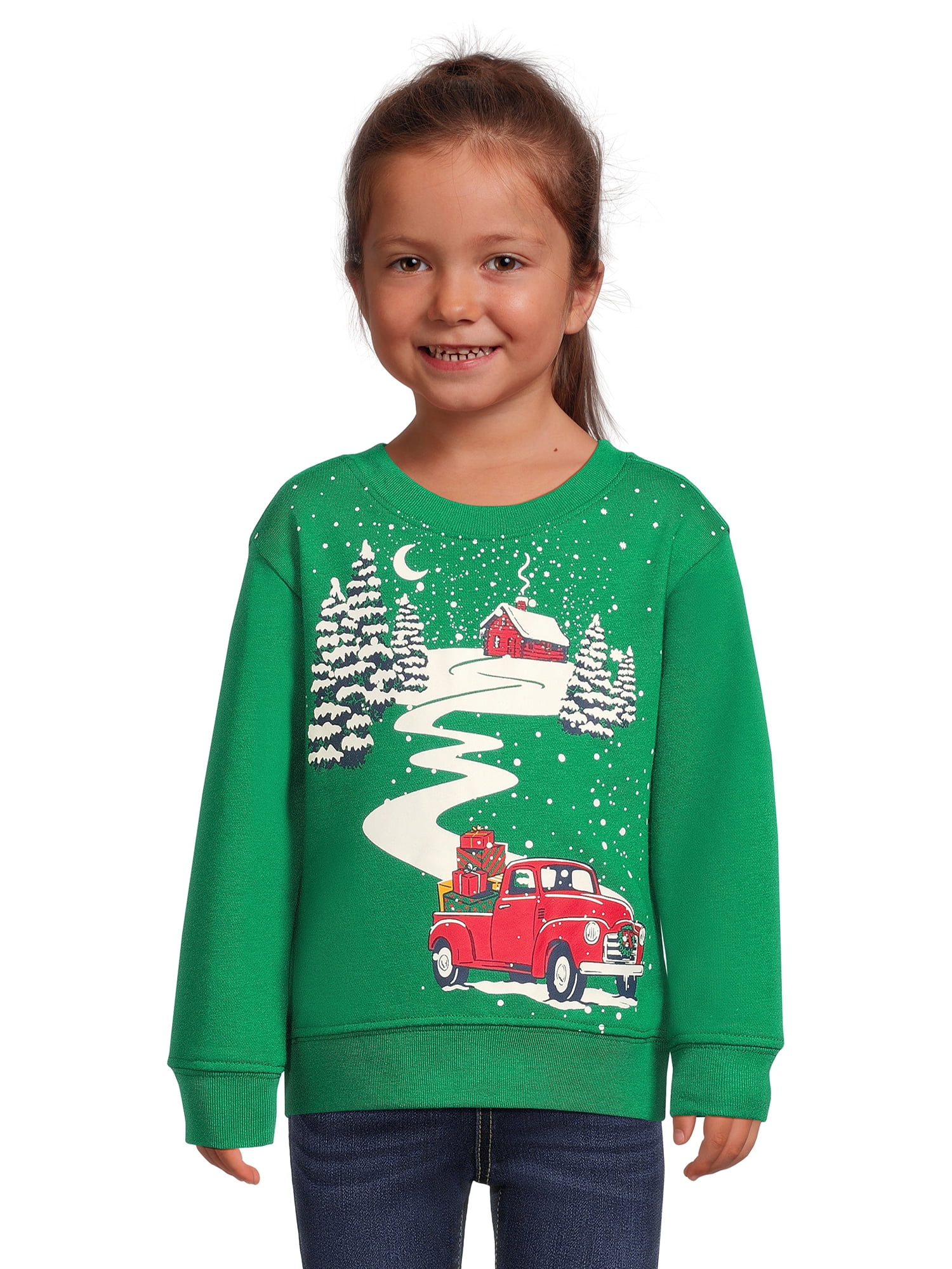 Toddler Christmas Sweatshirt - Cozy Cotton Blend - Walmart.com