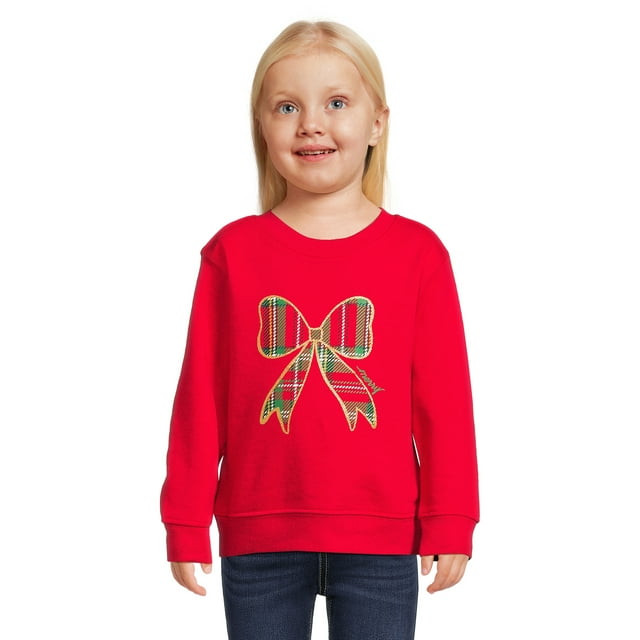 Holiday Time Toddler Long Sleeve Christmas Sweatshirt, Sizes 12M-5T ...