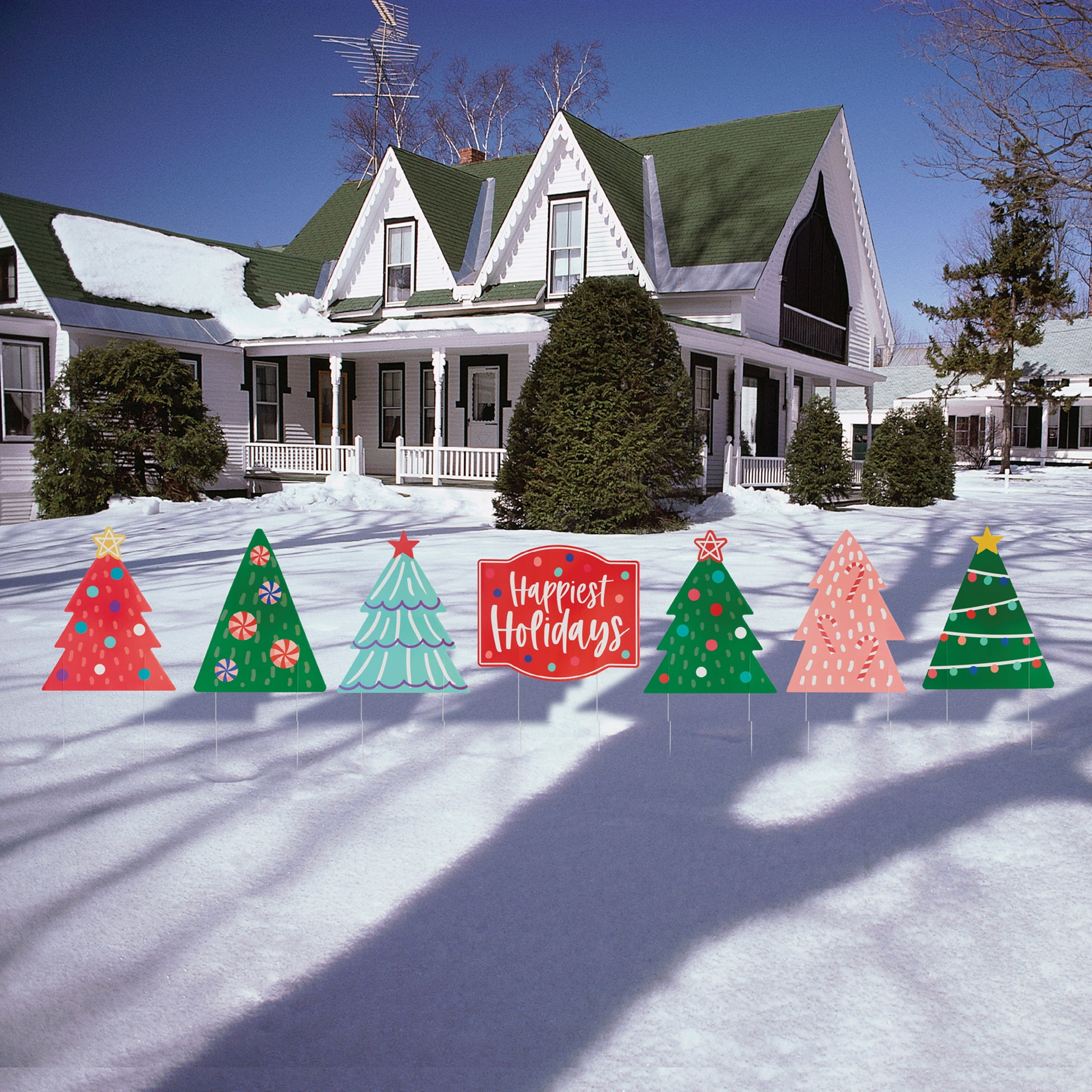 Holiday Time Trees Yard Sign. - Walmart Business Supplies