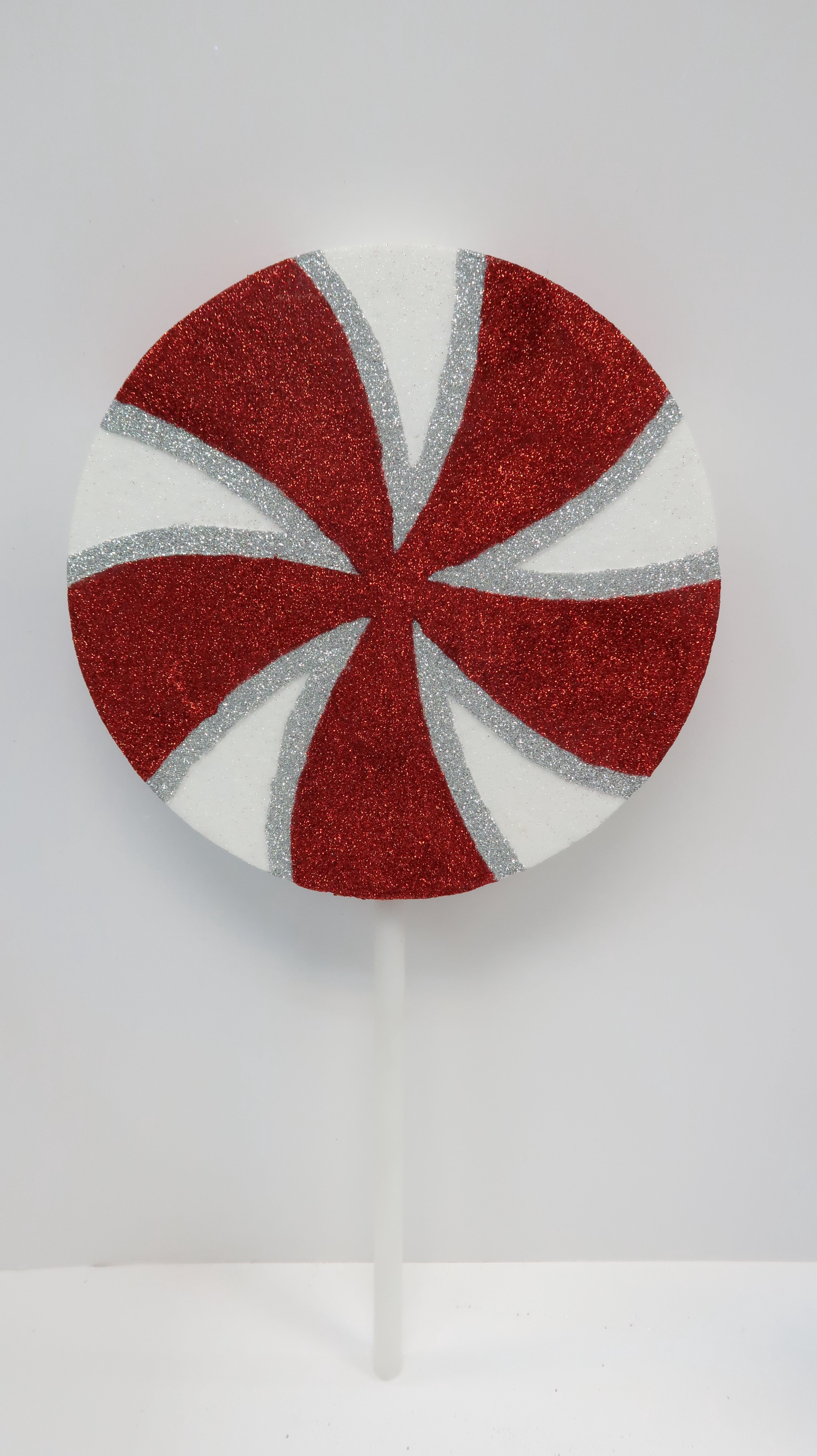 Holiday Time Unlighted Pathway Marker Red Peppermint. - Walmart.com