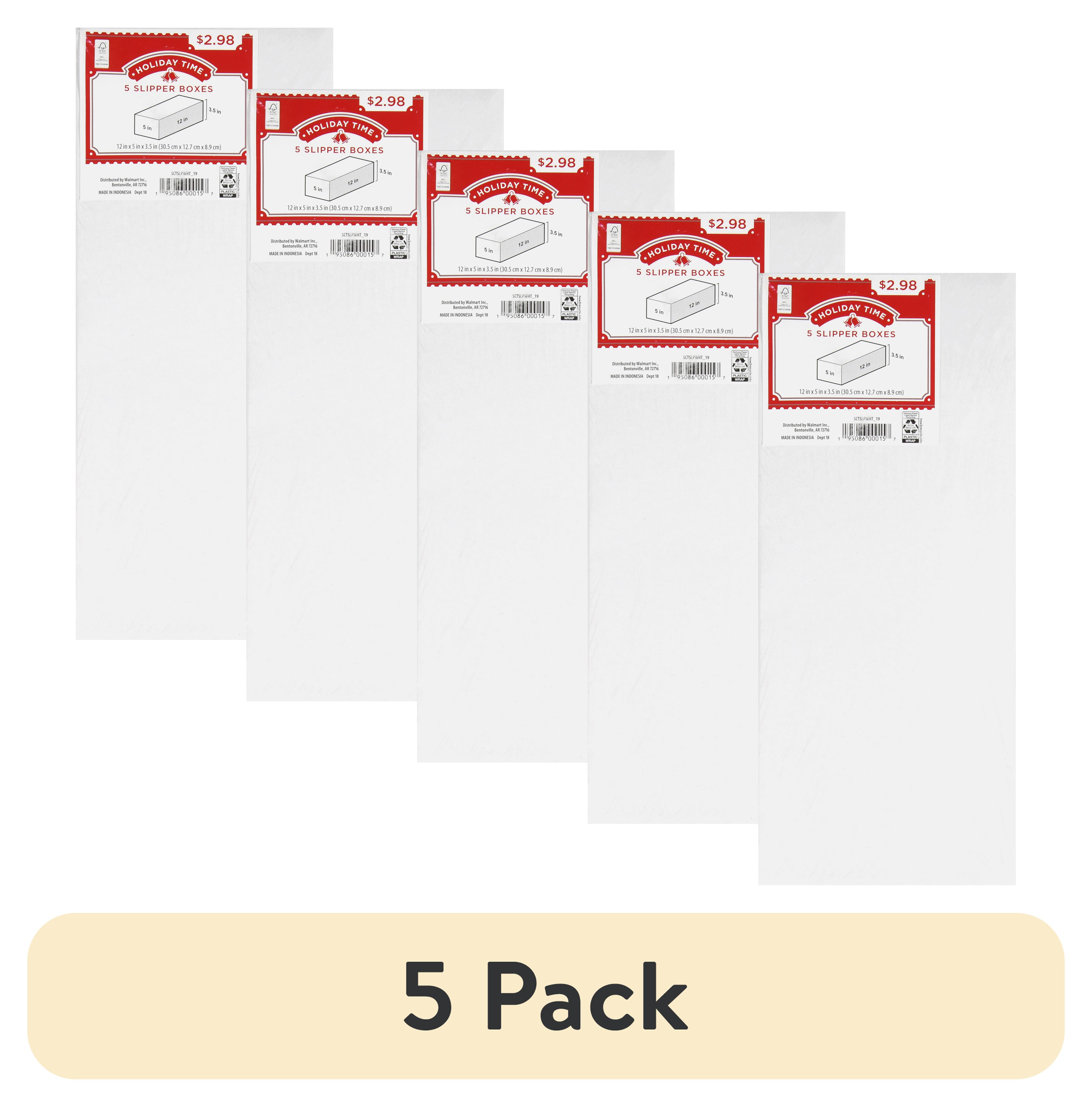 Holiday Time White Slipper Boxes (5 Pack) - 12 x 5 - Walmart.com