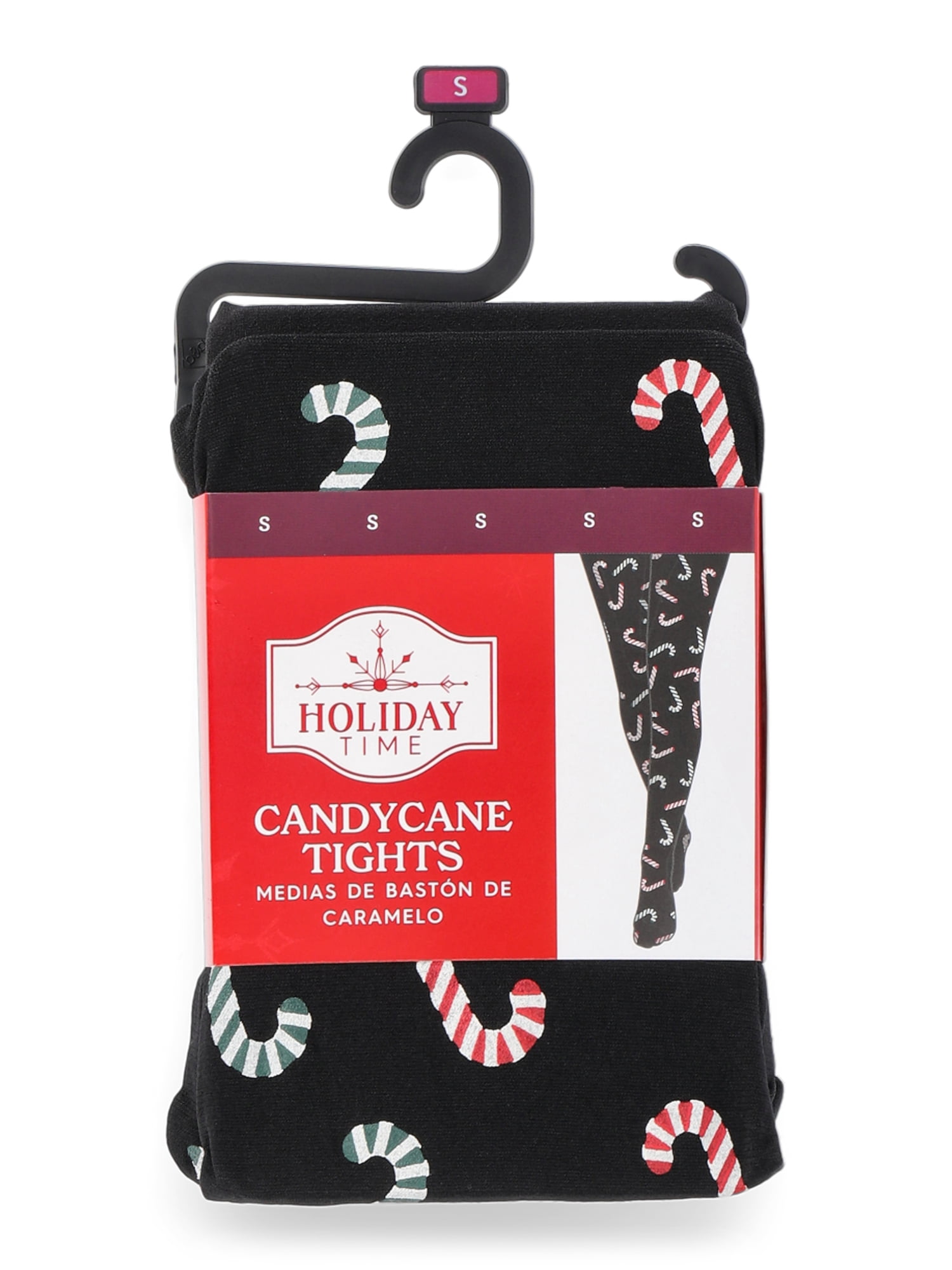 Holiday Time Women's Candy Canes Tights, 2-Pack, Sizes S to 3XL ...
