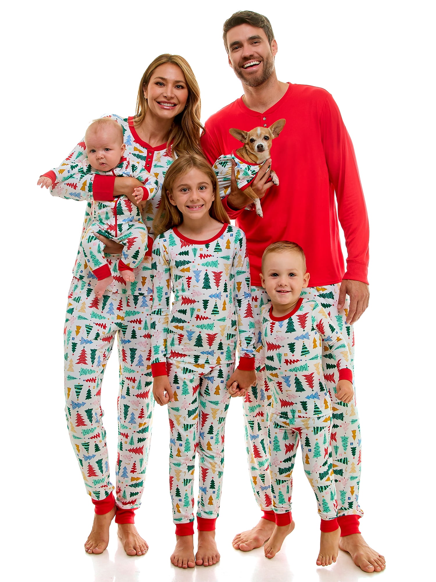 Holiday Time Women's Christmas Tree Pajama Set, 2-Piece, Sizes S-3X ...