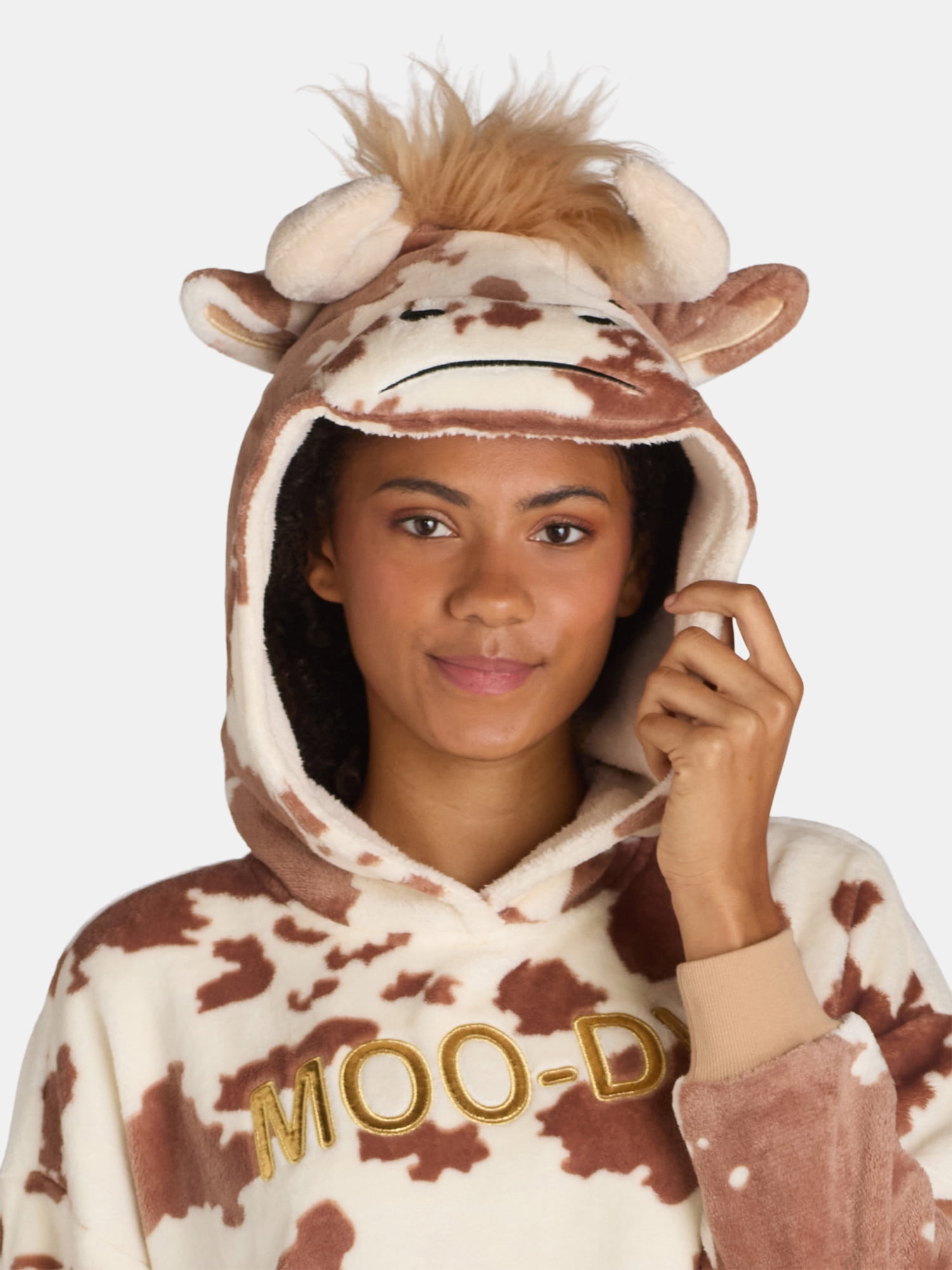 Holiday Time Women's Lounger Cow with Long Sleeves, Sizes XS-3X ...