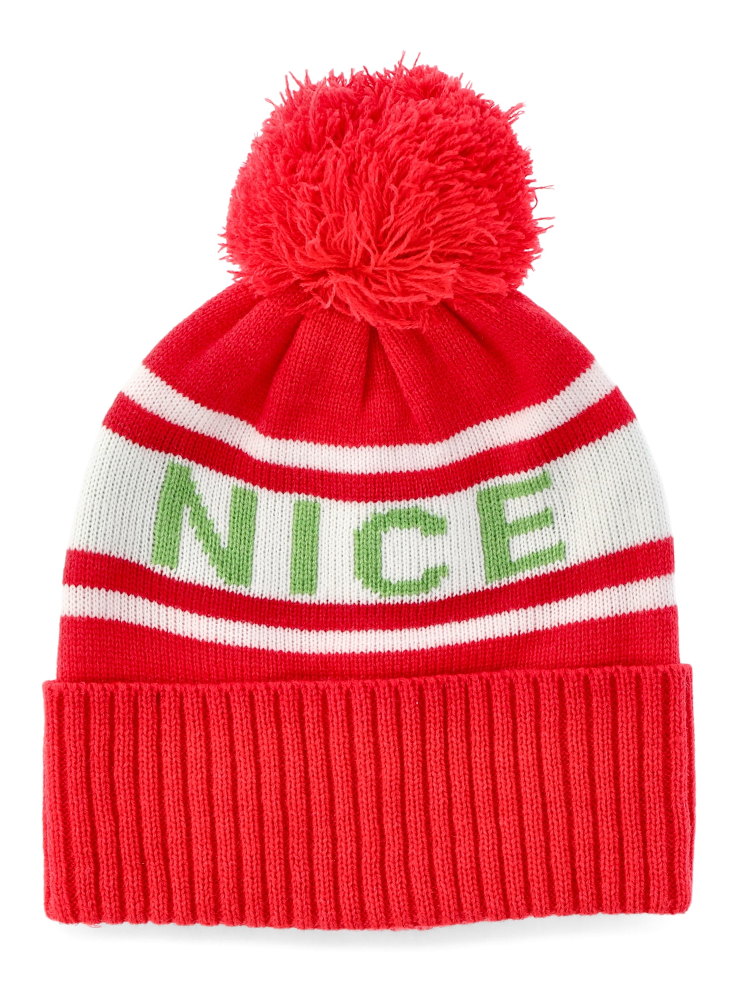 Holiday Time Women's Nice Beanie, Red Multi-Color - Walmart.com