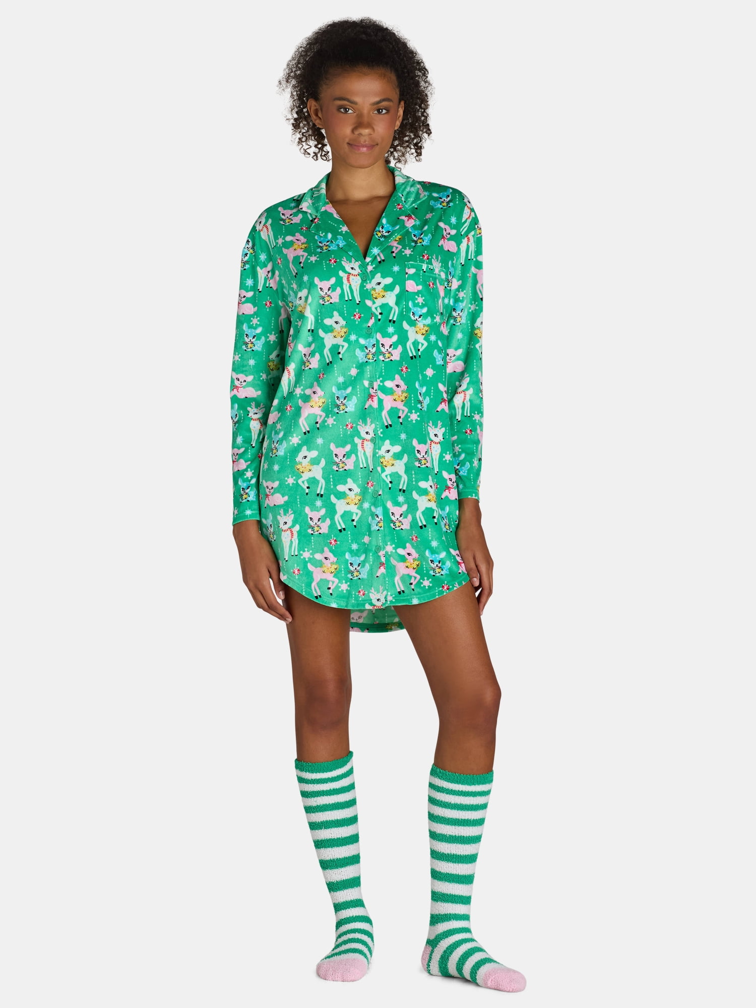 Holiday Time Women’s and Women’s Plus Super Minky Notch Collar ...