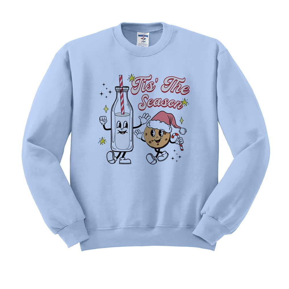 Holiday Tis the Season Sweatshirt Unisex Small Light Blue - Walmart.com